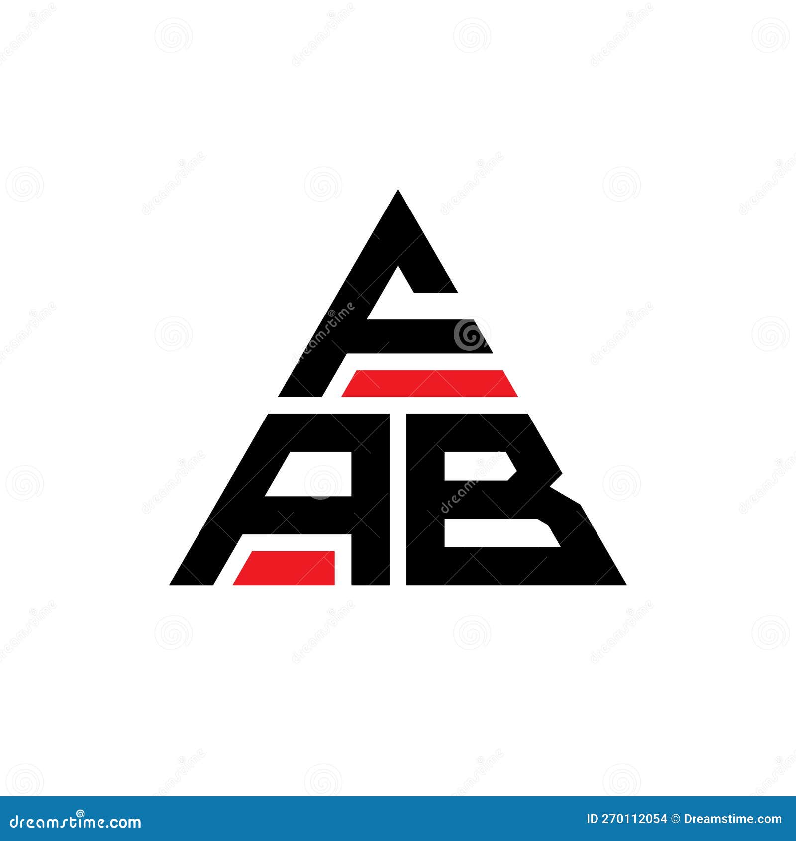FAB Triangle Letter Logo Design with Triangle Shape. FAB Triangle Logo ...