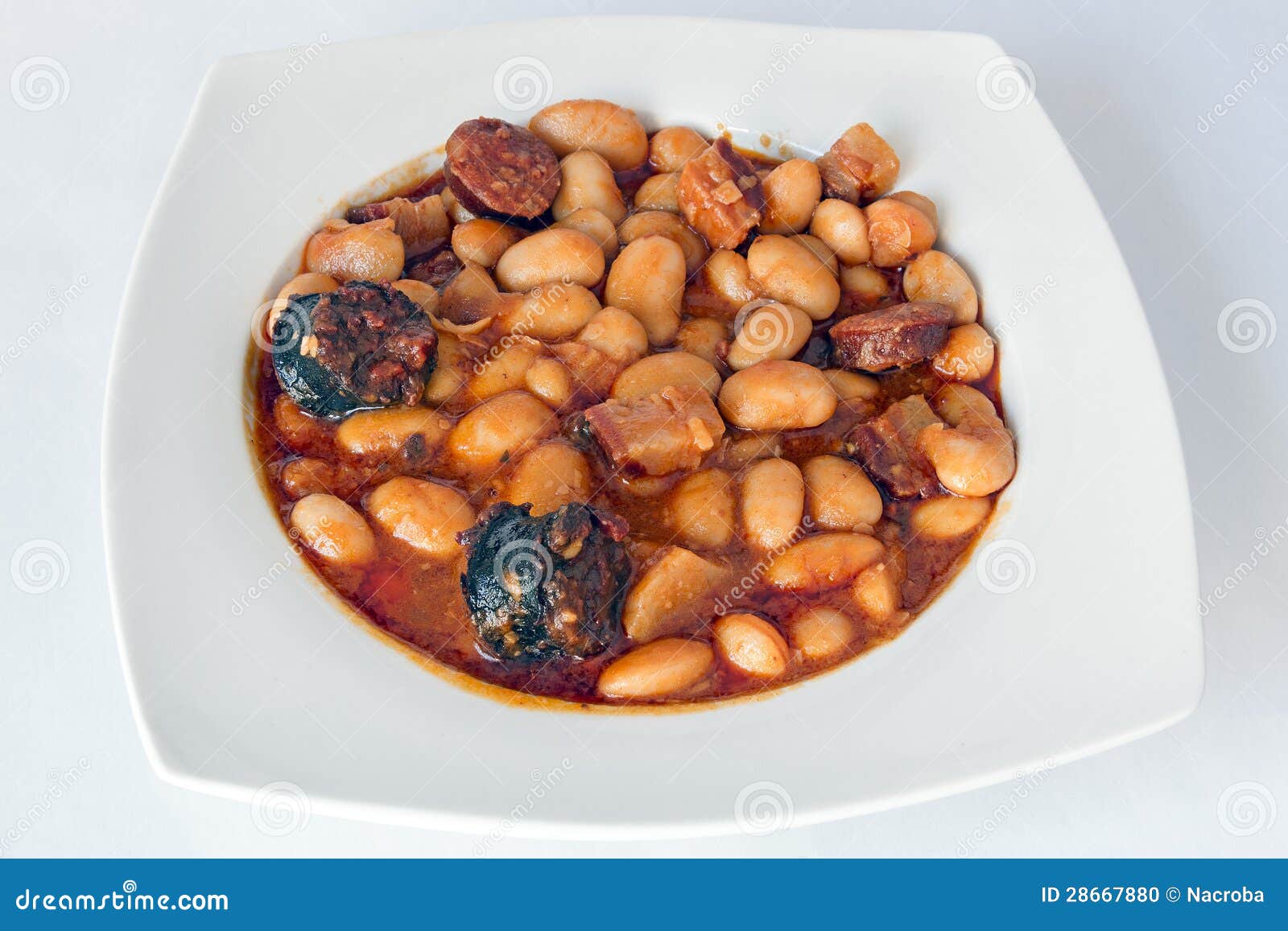 Fabada stew stock photo. Image of gastronomy, spanish - 28667880