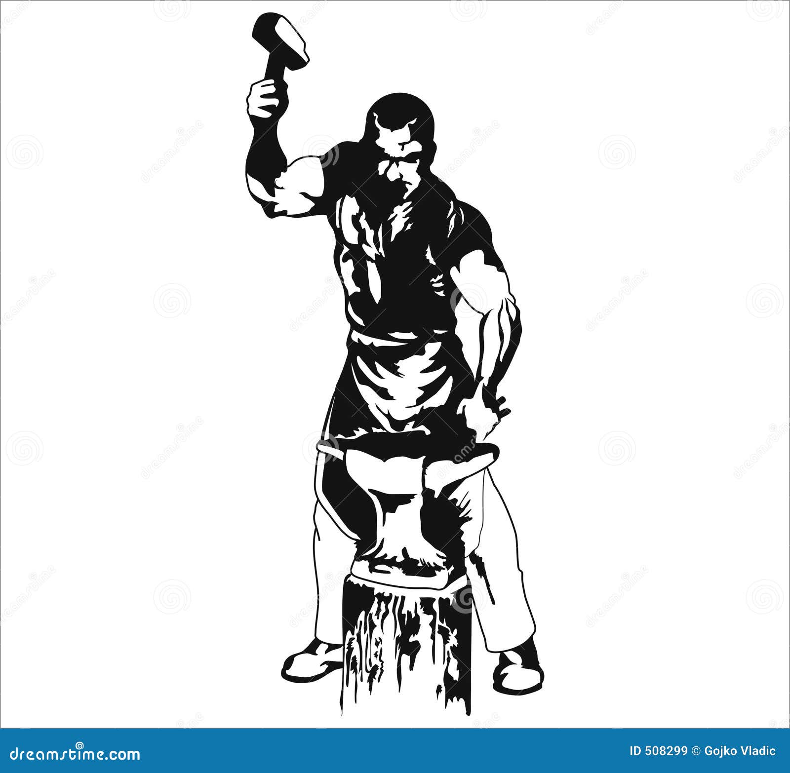 Fabbro illustrazione di stock. Illustrazione di tradizionale - 508299