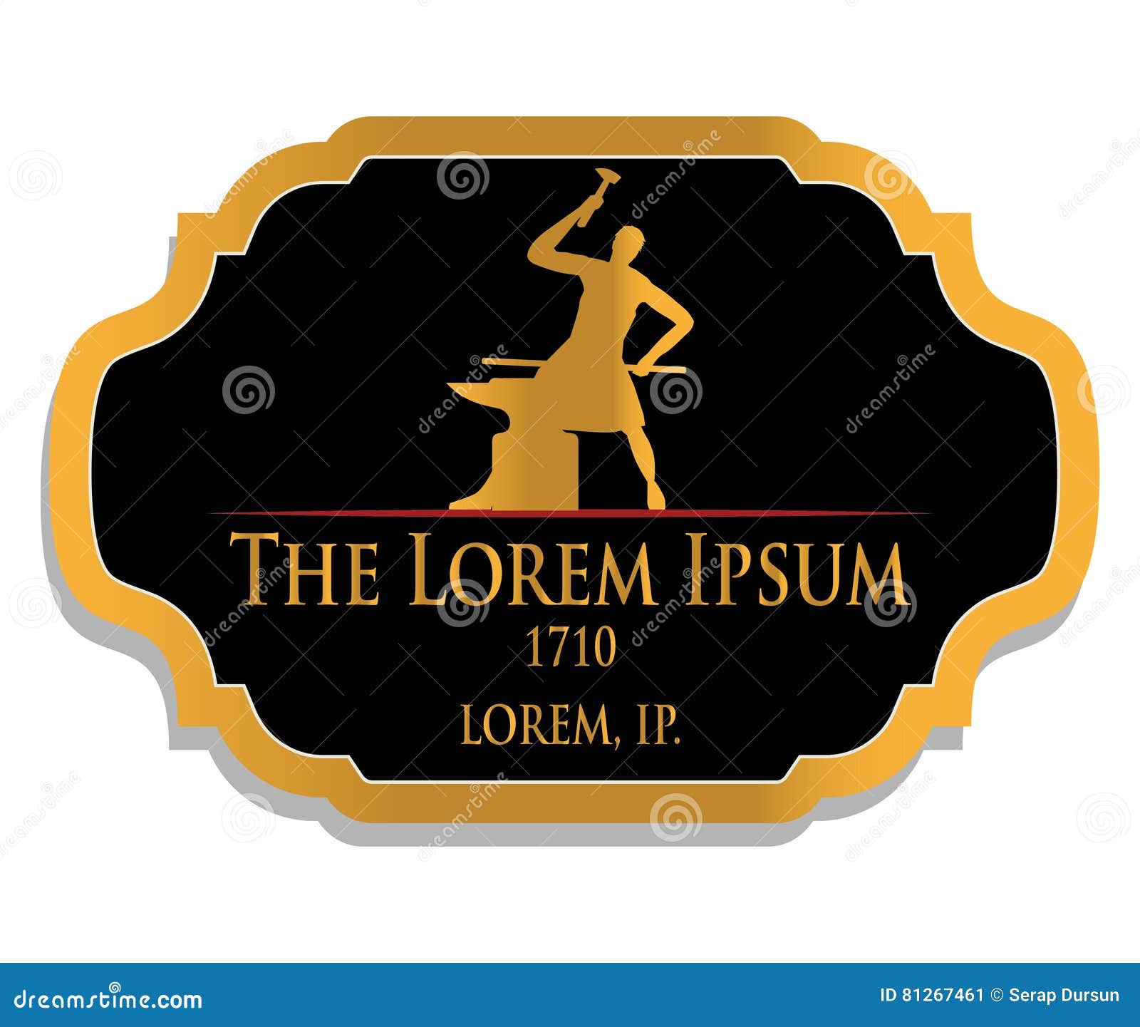 Fabbro Logo Design illustrazione di stock. Illustrazione di ...