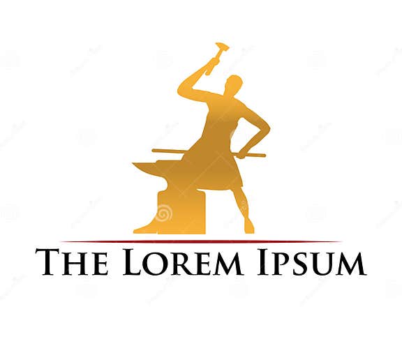 Fabbro Logo Design illustrazione di stock. Illustrazione di operaio ...