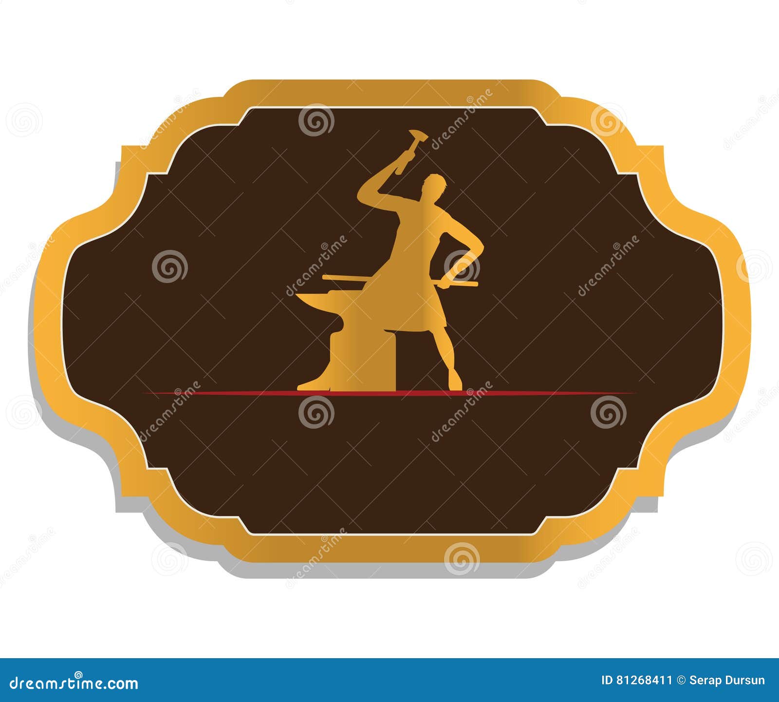 Fabbro Logo Design illustrazione di stock. Illustrazione di forgia ...