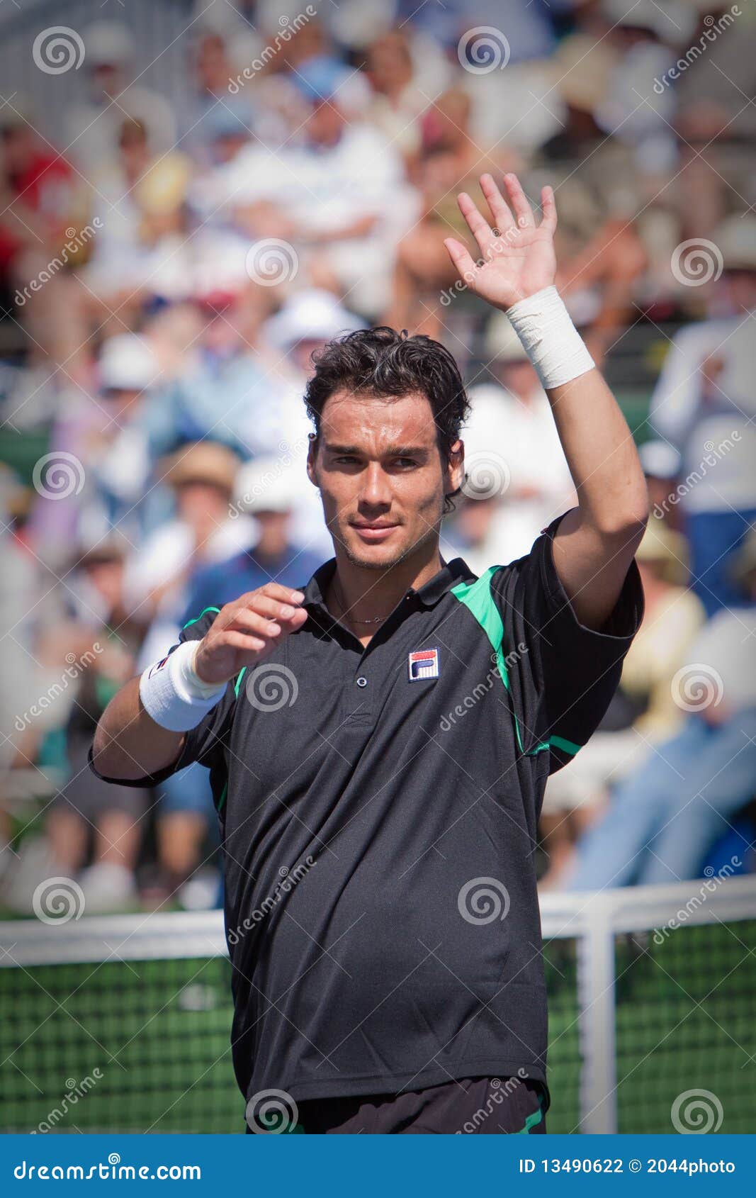 Fabio Fognini at the 2010 BNP Paribas Open Editorial Photography ...