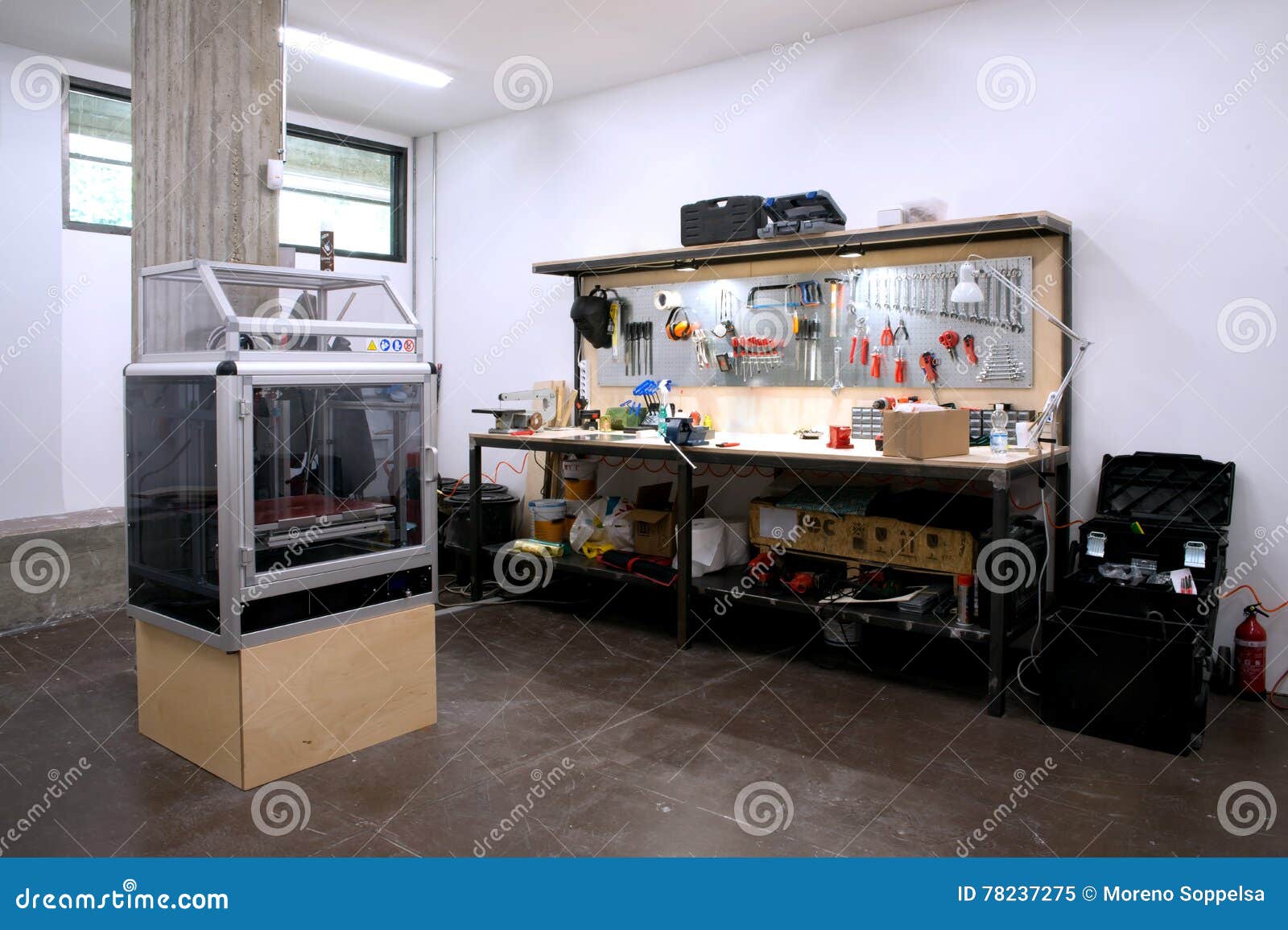 Fablab and 3D Printing stock image. Image of material - 78237275