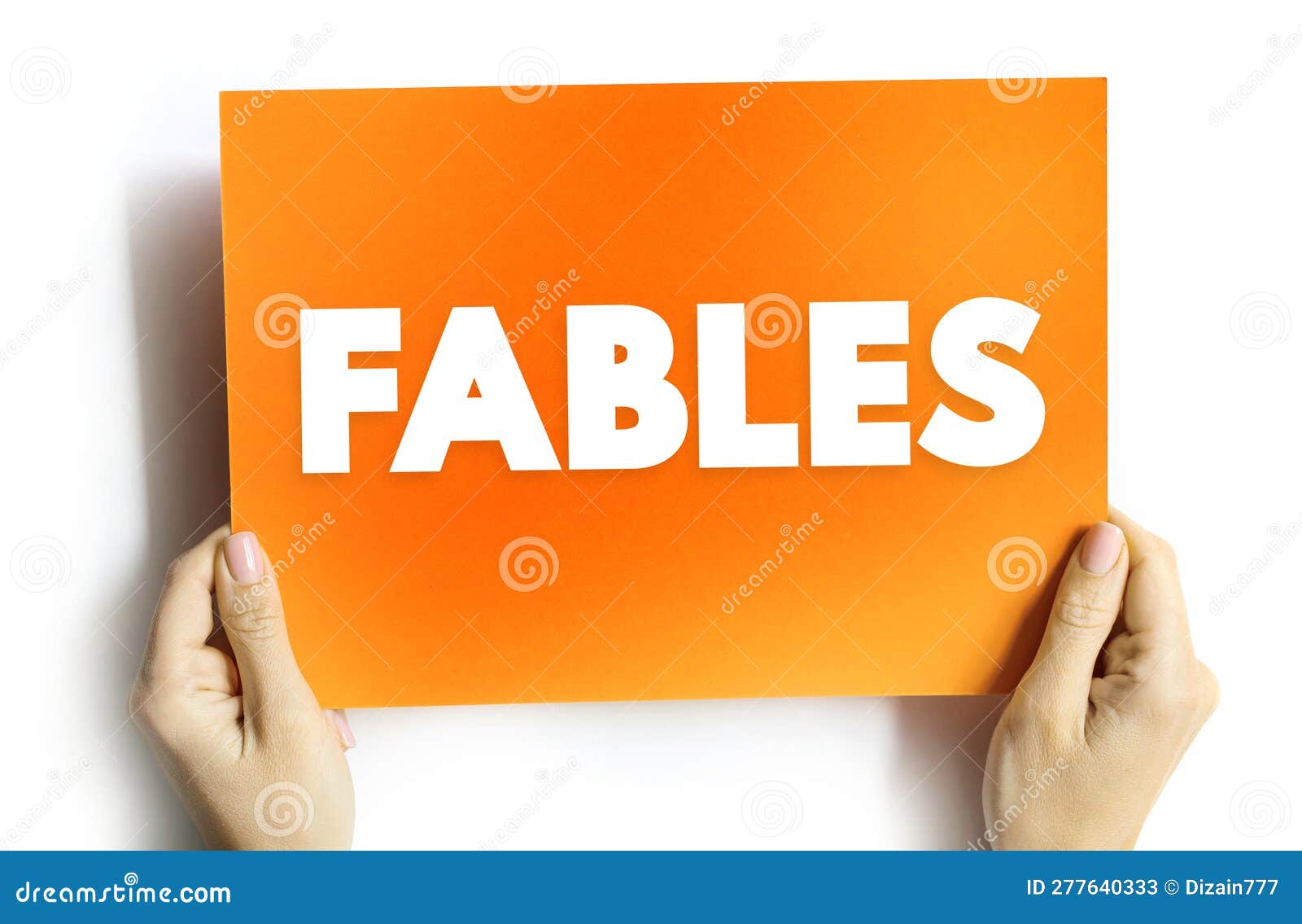 Fables Text Concept on Card for Presentations and Reports Stock Image ...