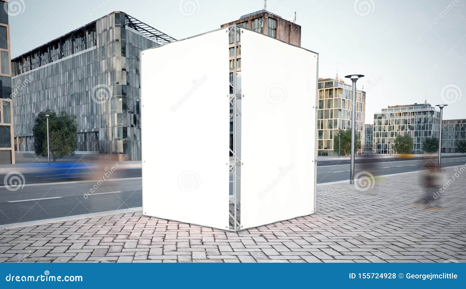 Fabric Advertising Mockup 3d Rendering Stock Illustration ...
