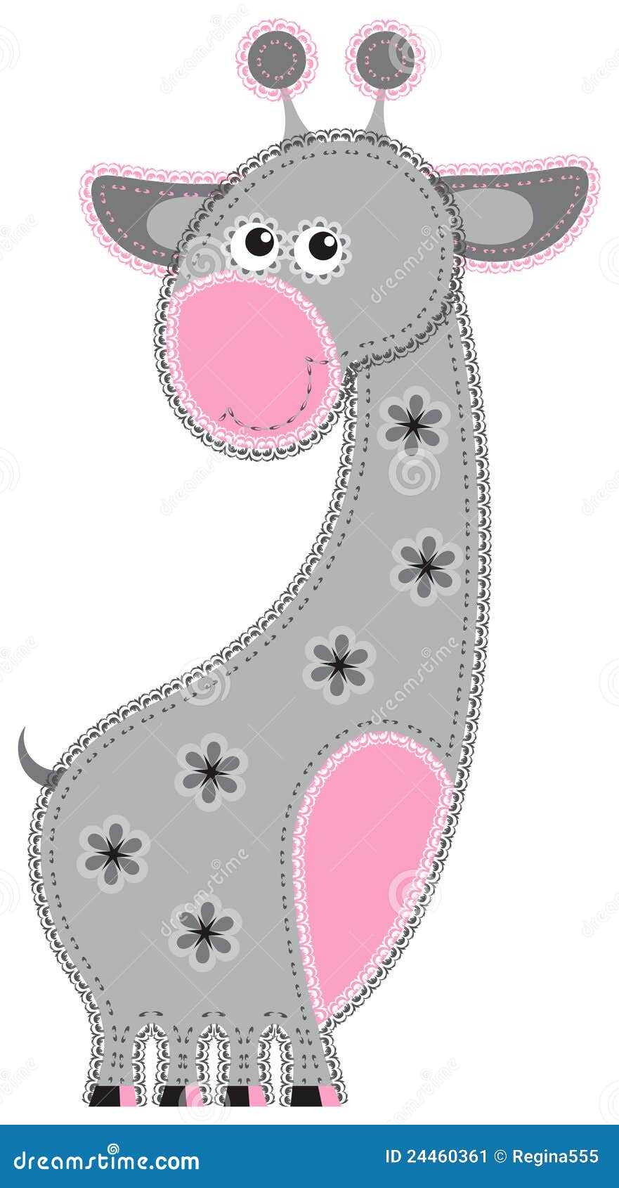 Fabric Animal Cutout. Giraffe Stock Vector - Illustration of scrapbook ...