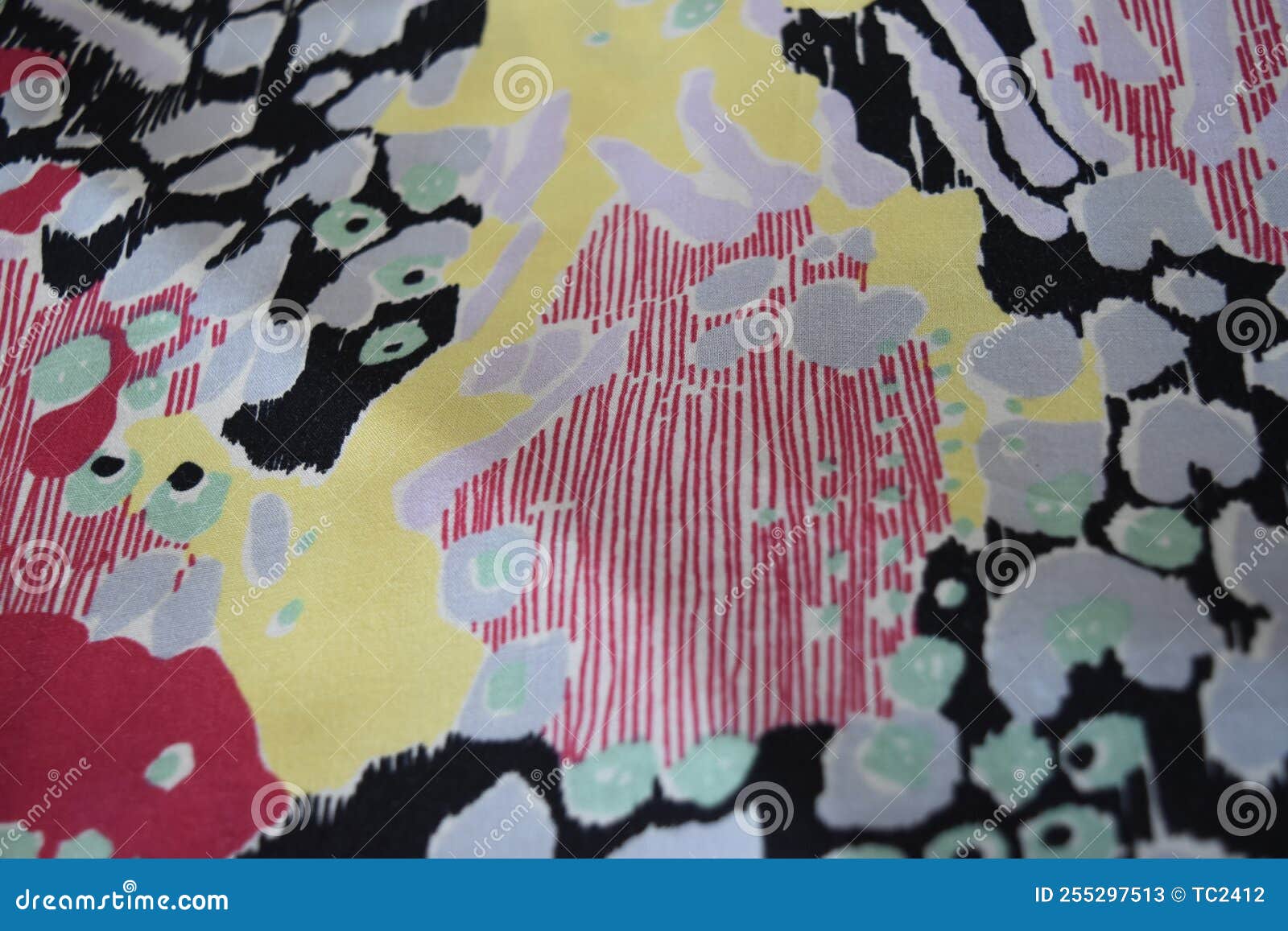 Colorful print of a fabric stock image. Image of background - 255297513