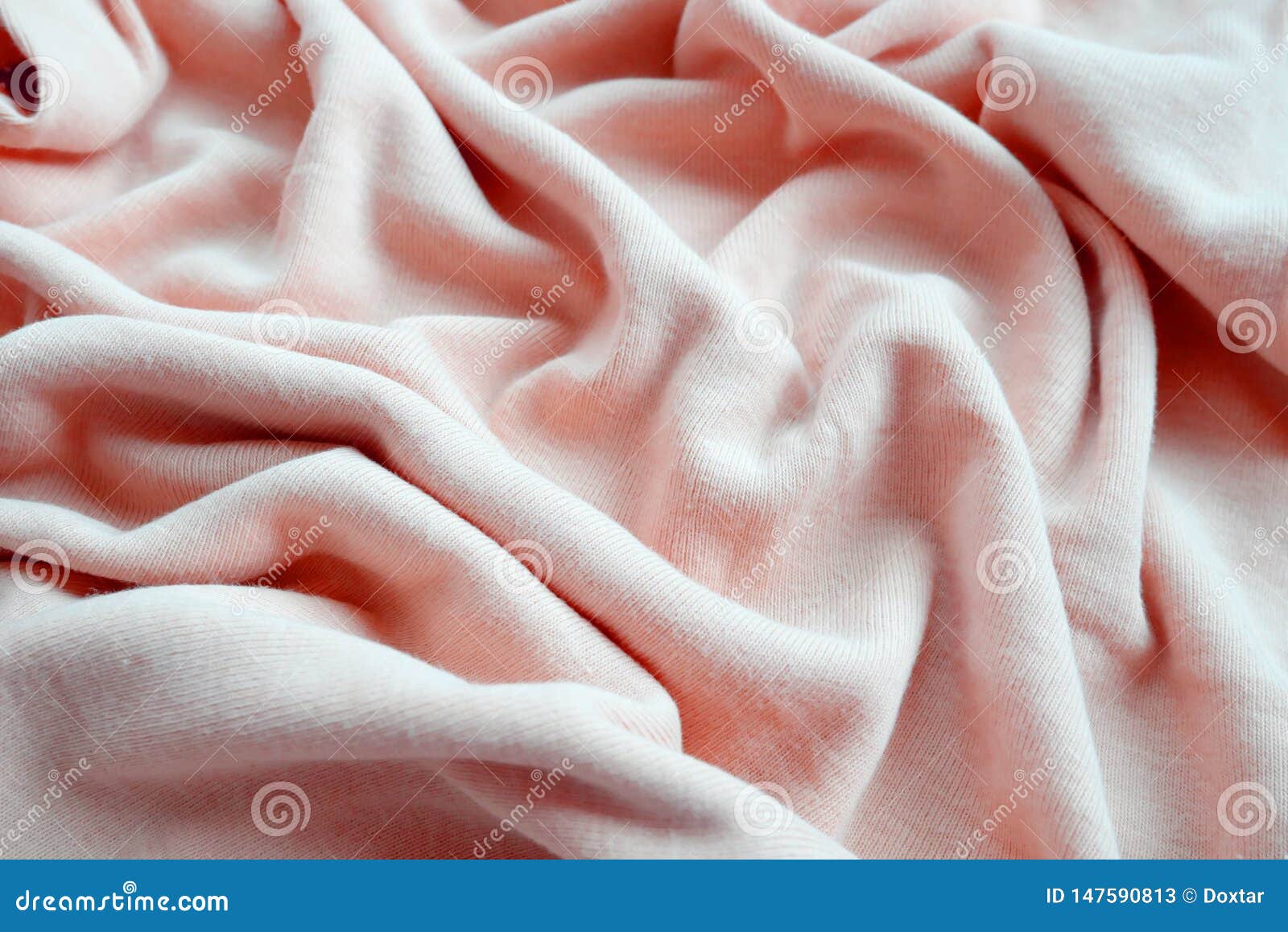 Fabric Background Coral Color Clothes Waves Stock Image - Image of ...