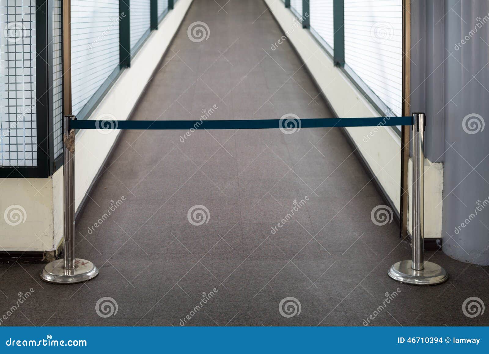 Fabric Barrier between Steel Pole Stock Photo - Image of access, line ...