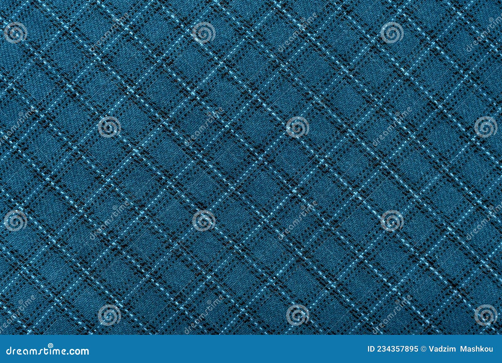 Fabric Blue.Checkered Fabric. Checkered Pattern on Fabric of Different ...