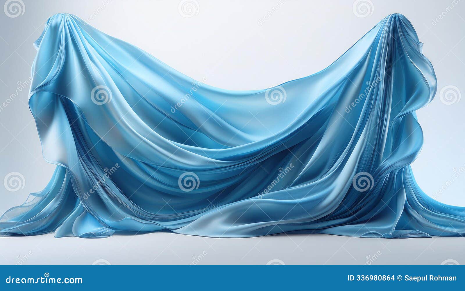 A Blue Fabric with a White Background_ Stock Illustration - Illustration of style, light: 336980864