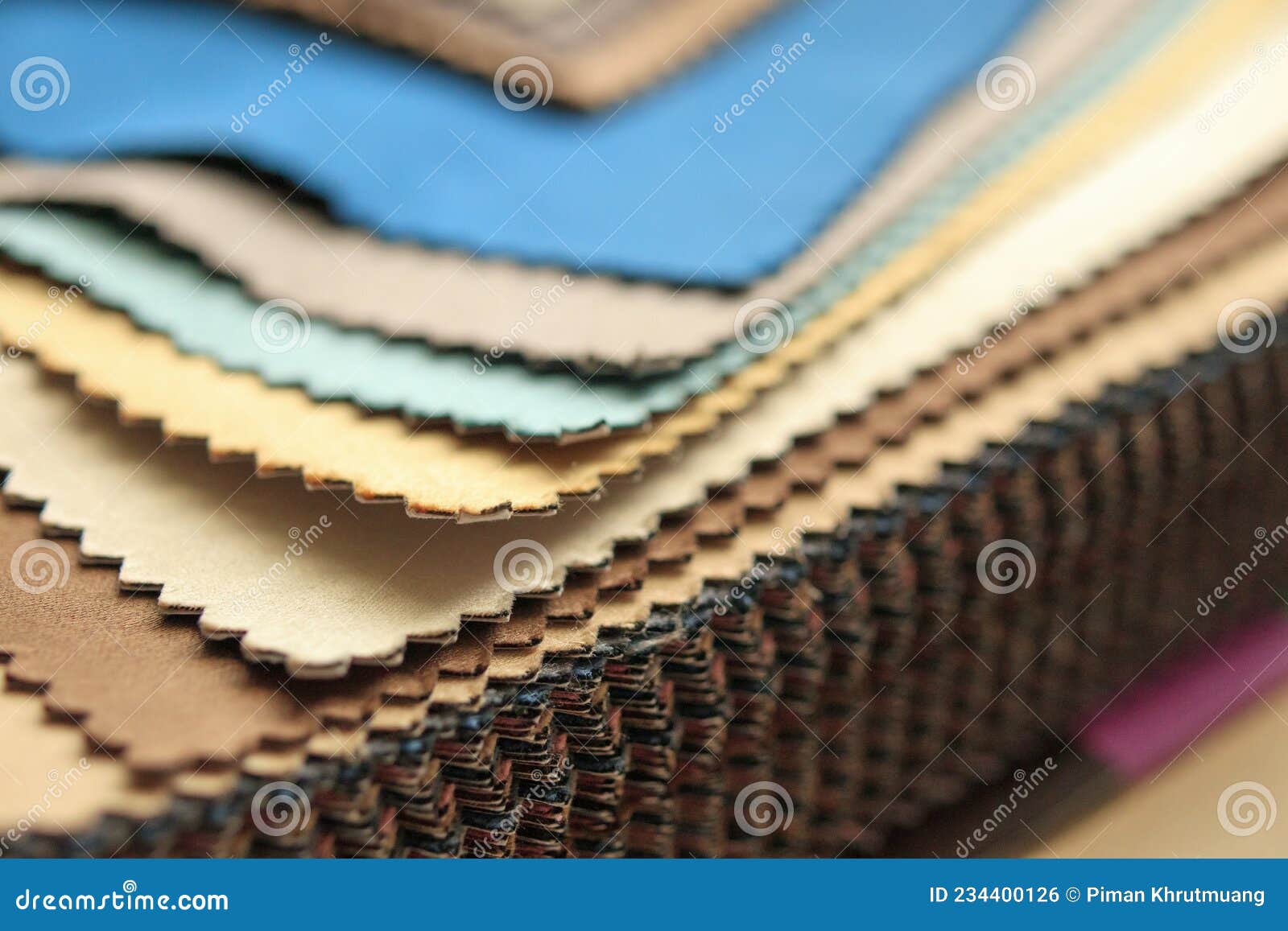 Fabric Color Samples Swatch Book Stock Photo - Image of linen ...