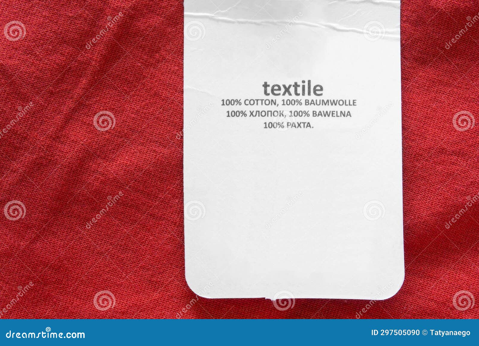 Fabric composition label stock photo. Image of background - 297505090