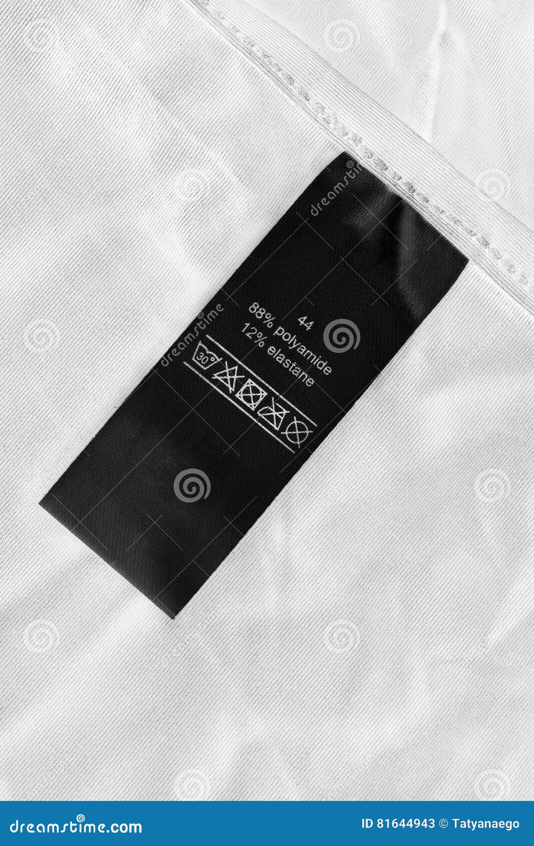 Fabric composition label stock image. Image of cloth - 81644943