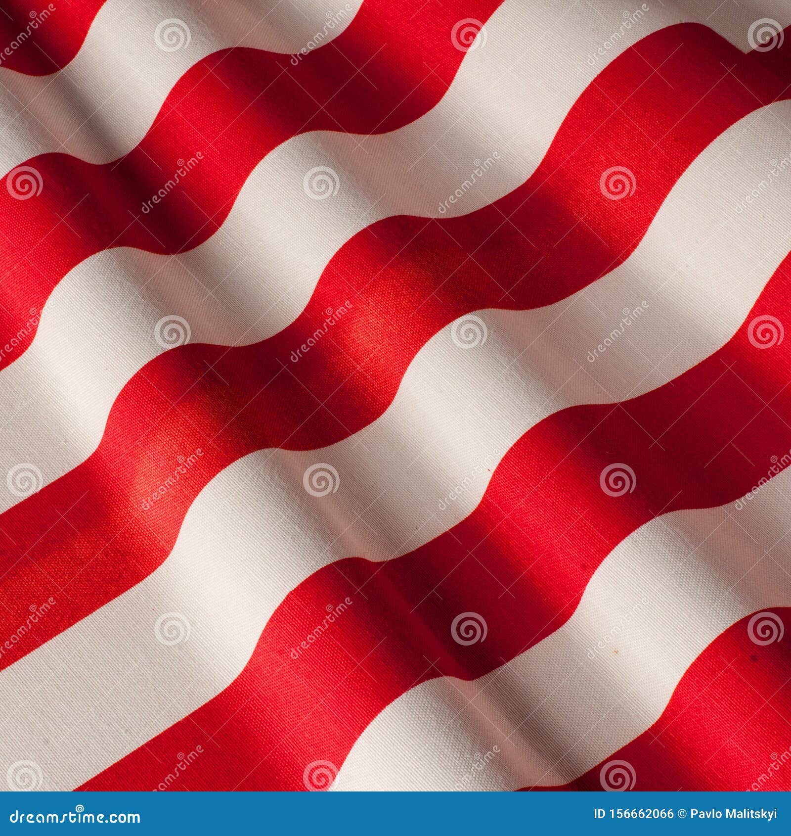 Fabric Cotton Wide Red-and-white Stripe. Cotton Fabrics Stock Photo ...