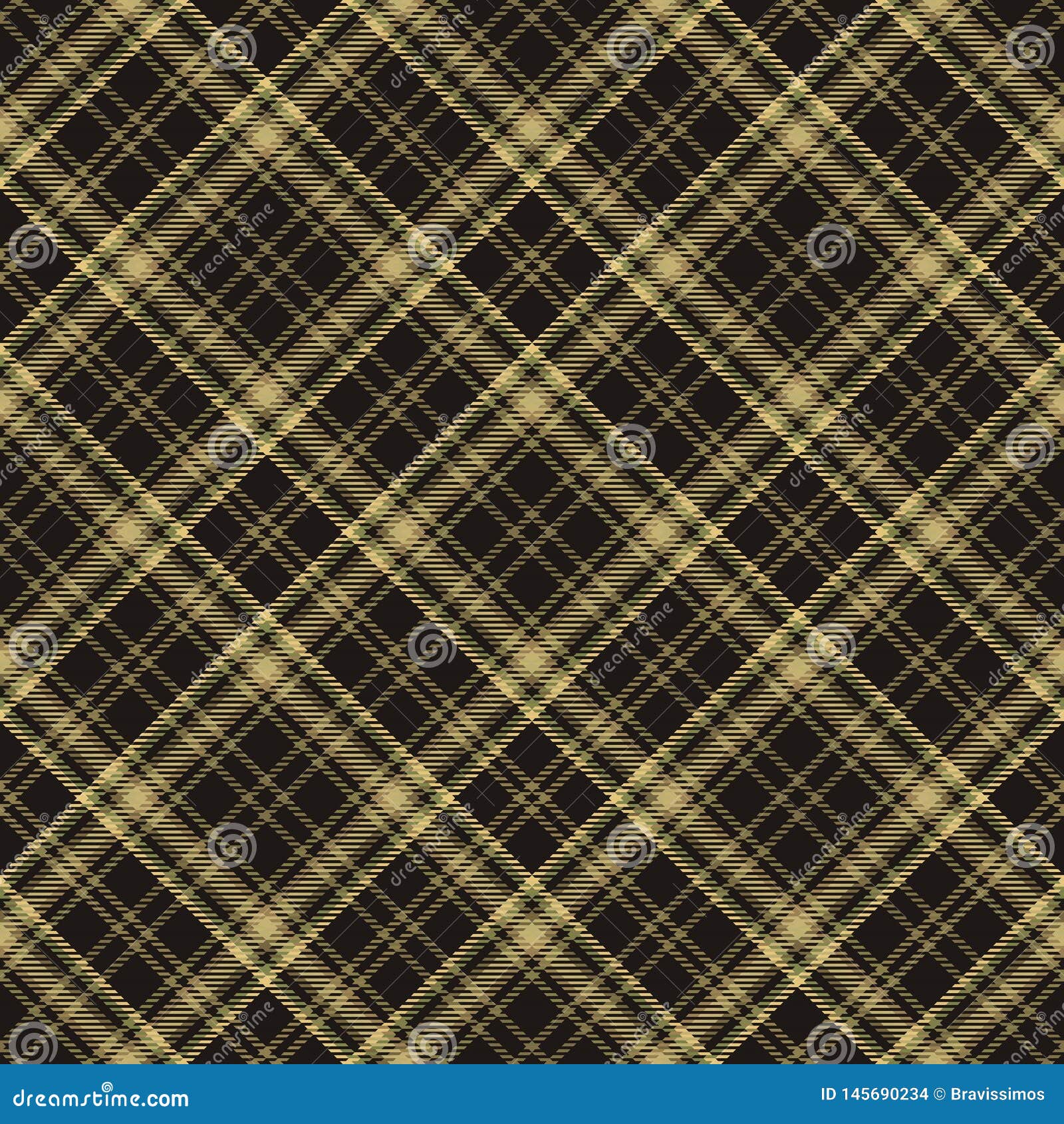Fabric Diagonal Tartan, Pattern Textile, Design Stock Illustration ...