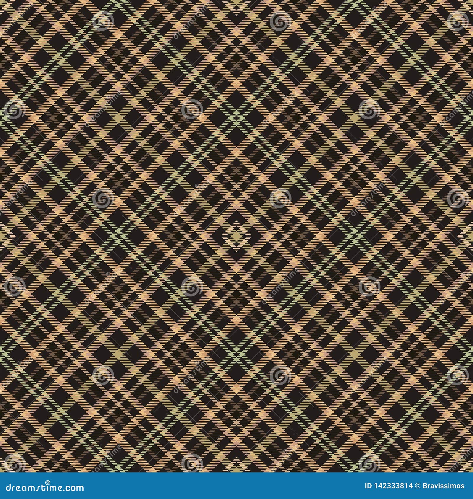 Fabric Diagonal Tartan, Pattern Textile, Irish Clan Stock Illustration ...