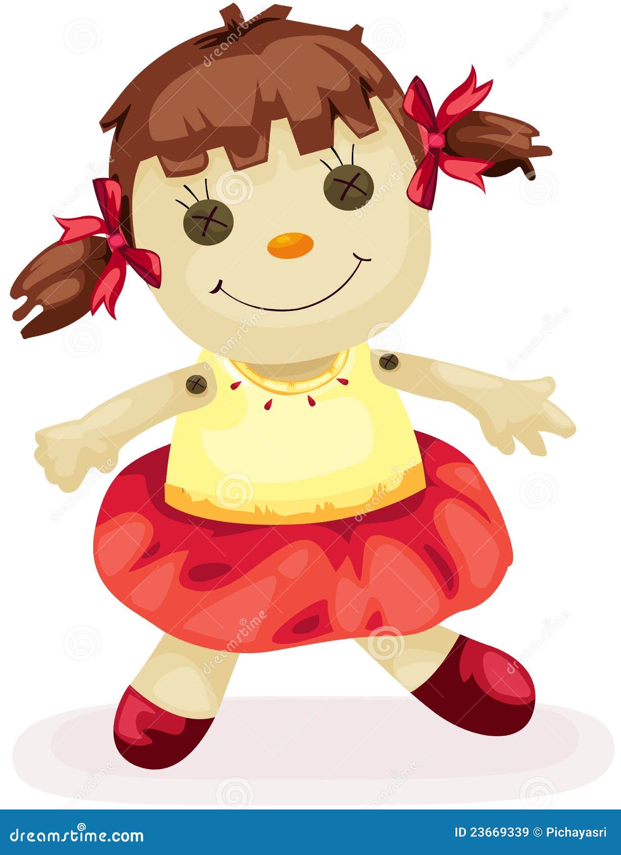 Fabric doll stock vector. Illustration of icon, graphic - 23669339