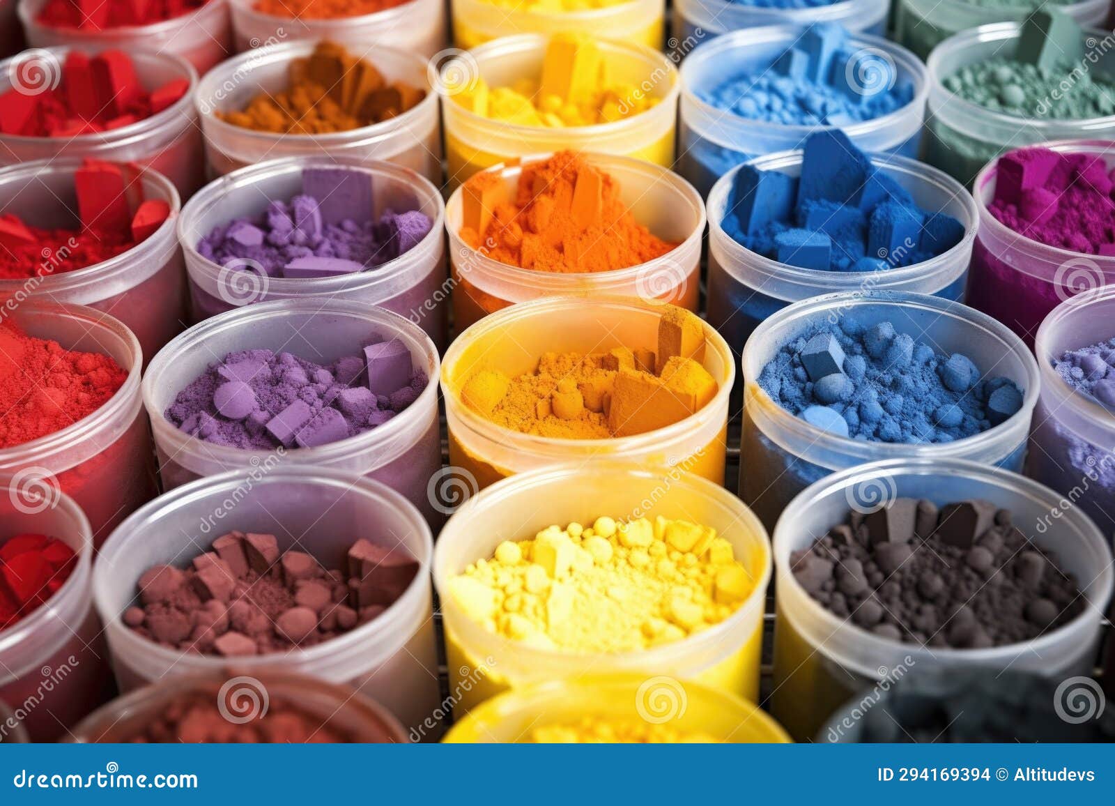 Fabric Dyes and Pigments in Containers Stock Illustration ...