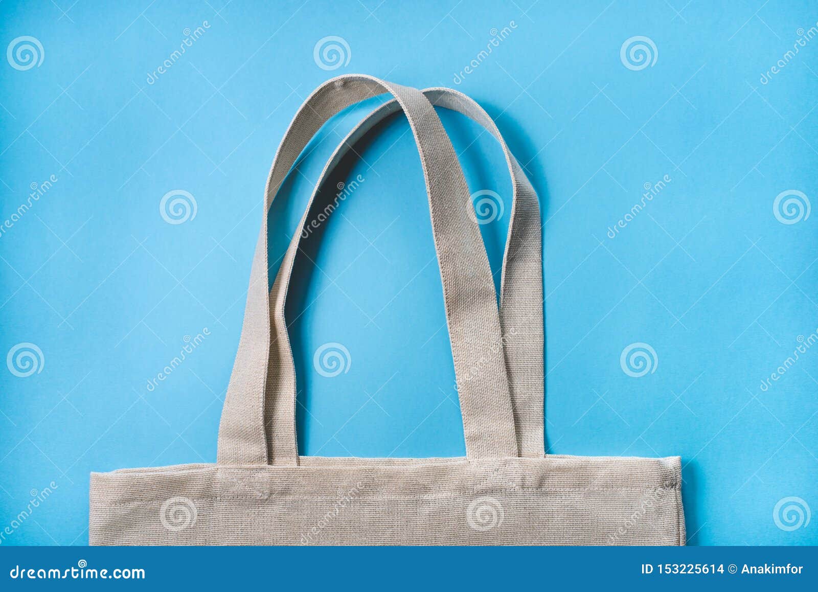 Fabric Eco-bag on Blue Background Stock Photo - Image of cotton, brand ...
