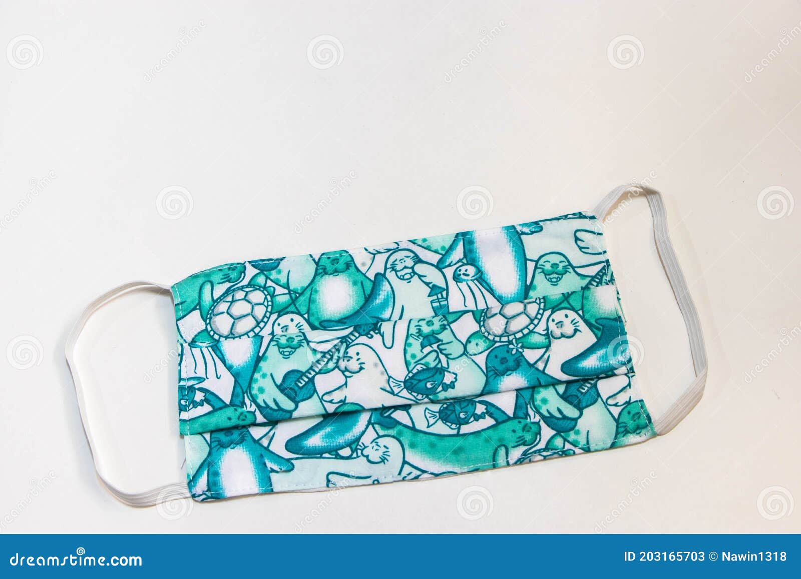 Fabric Face Mask To Prevent Covid-19 Influenza Stock Image - Image of ...