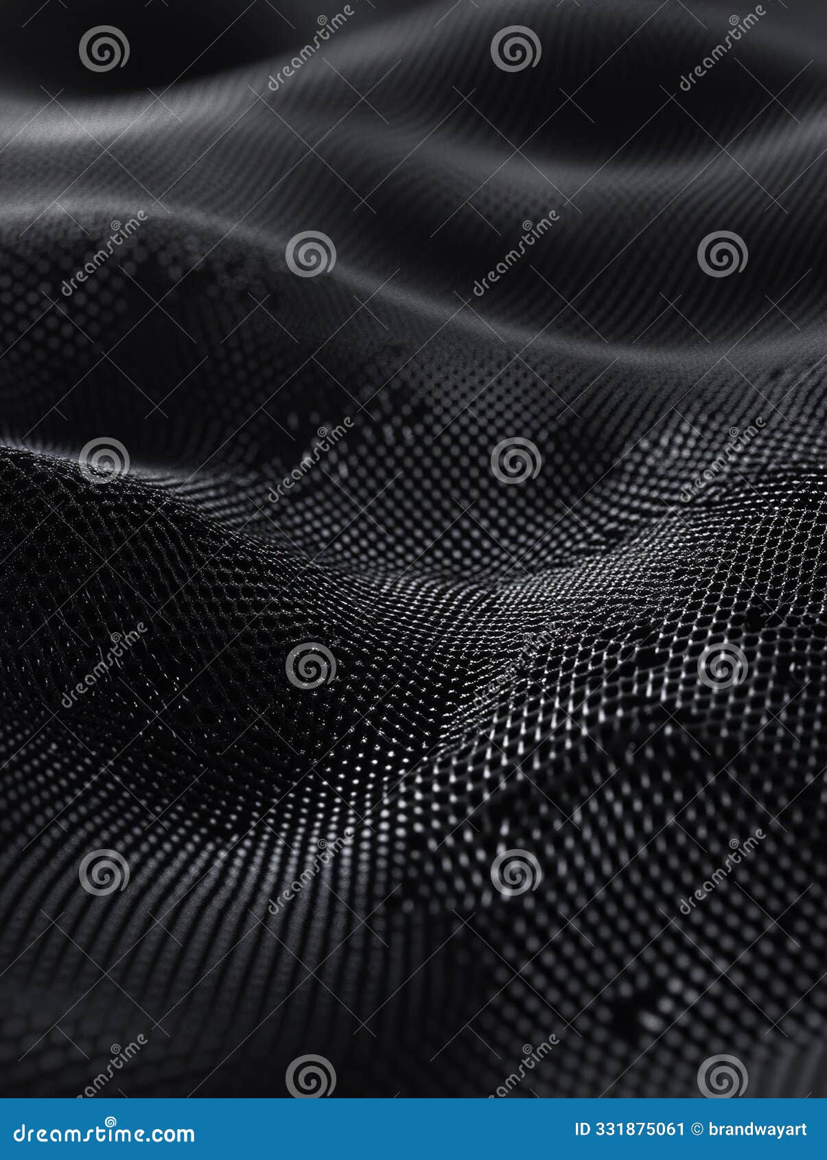 Textured Black Fabric with Ripples Under Soft Light Stock Illustration ...