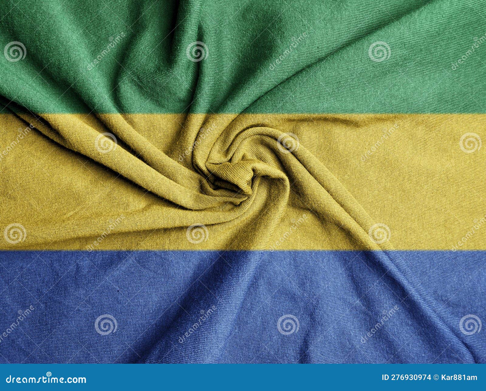 Fabric Flag of the Gabon, National Flag of the Gabon Stock Photo ...