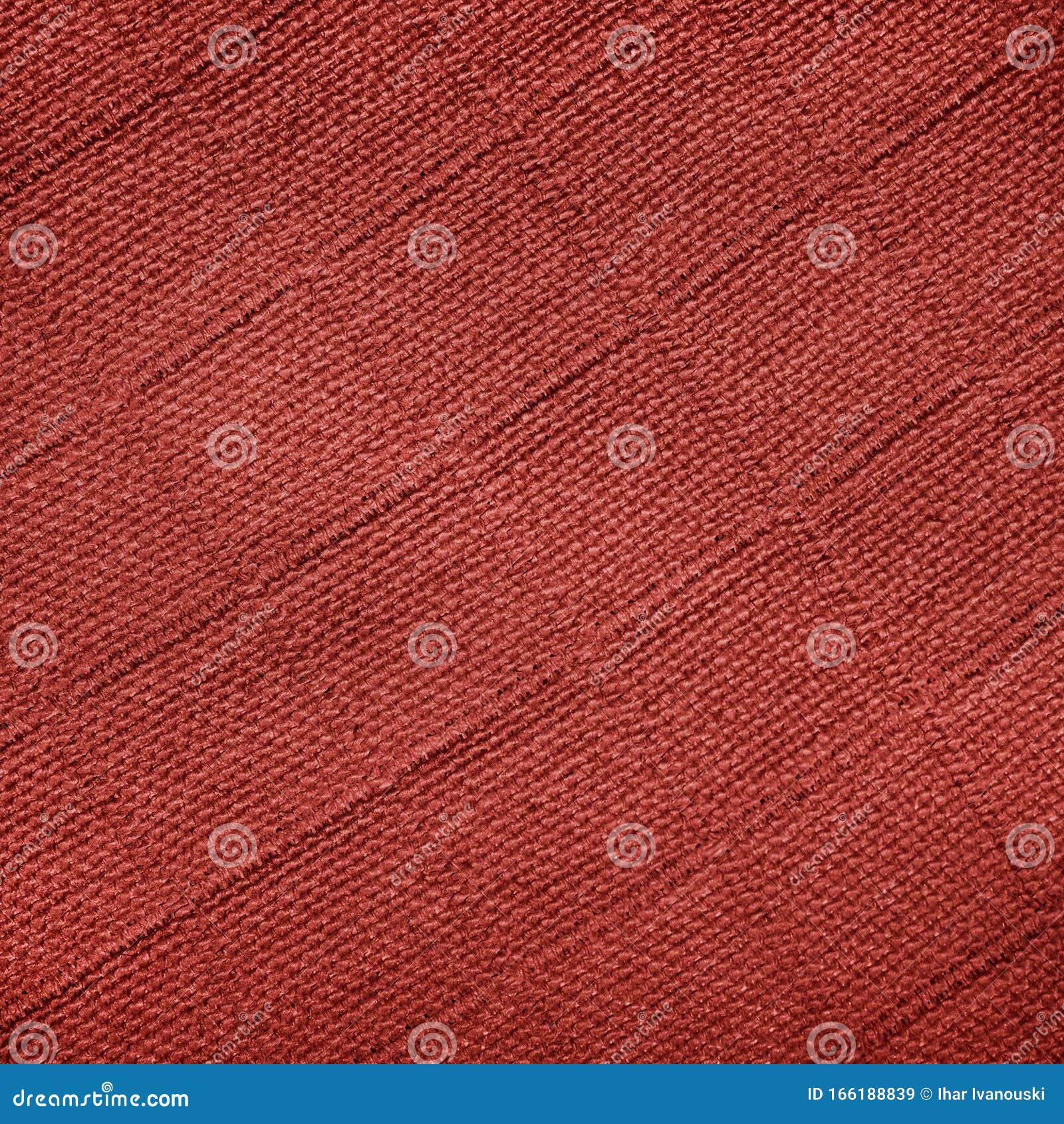 Fabric with Geometric Pattern in the Form of a Square of Dark Red Color ...