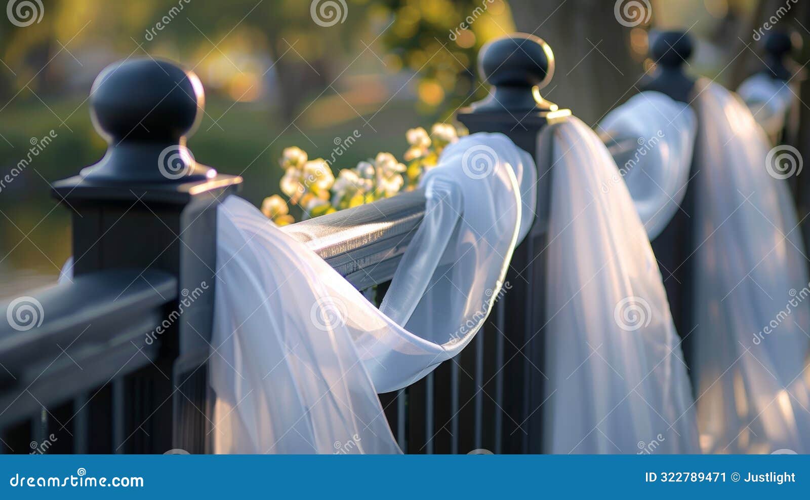 The Fabric Gracefully Ds Over the Railing of the Riverside Walkway ...