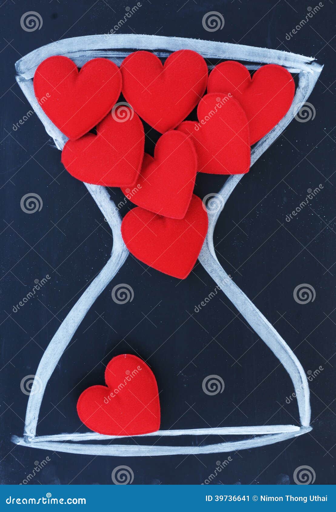Red Heart In Hourglass Royalty-Free Stock Photography | CartoonDealer ...