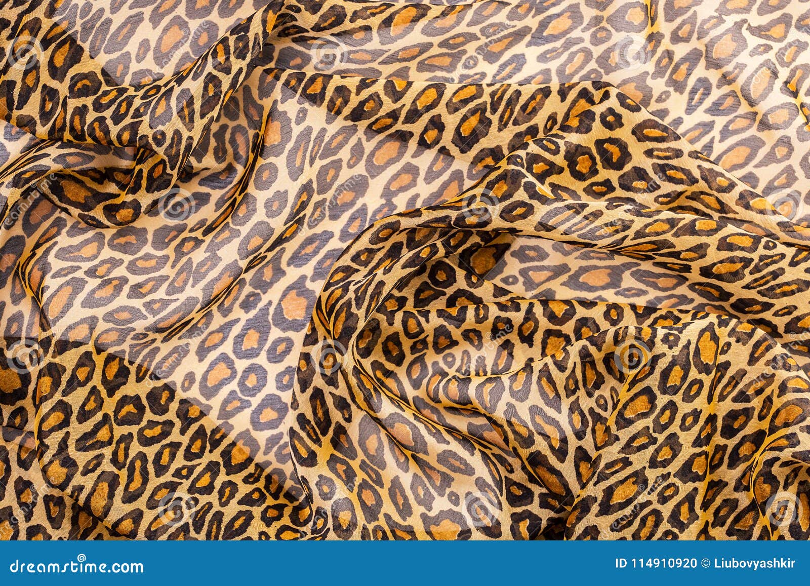 Fabric with leopard print stock photo. Image of detail - 114910920
