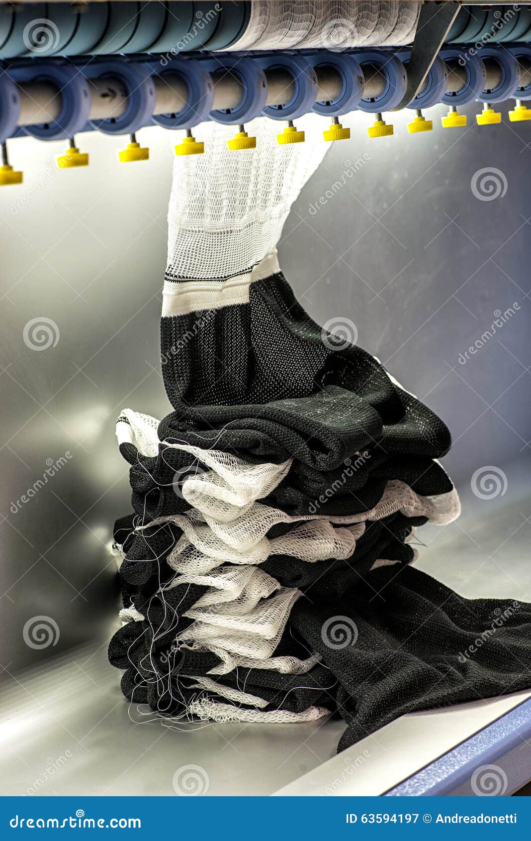Fabric Made by Industrial Knitting Machine Stock Image - Image of ...