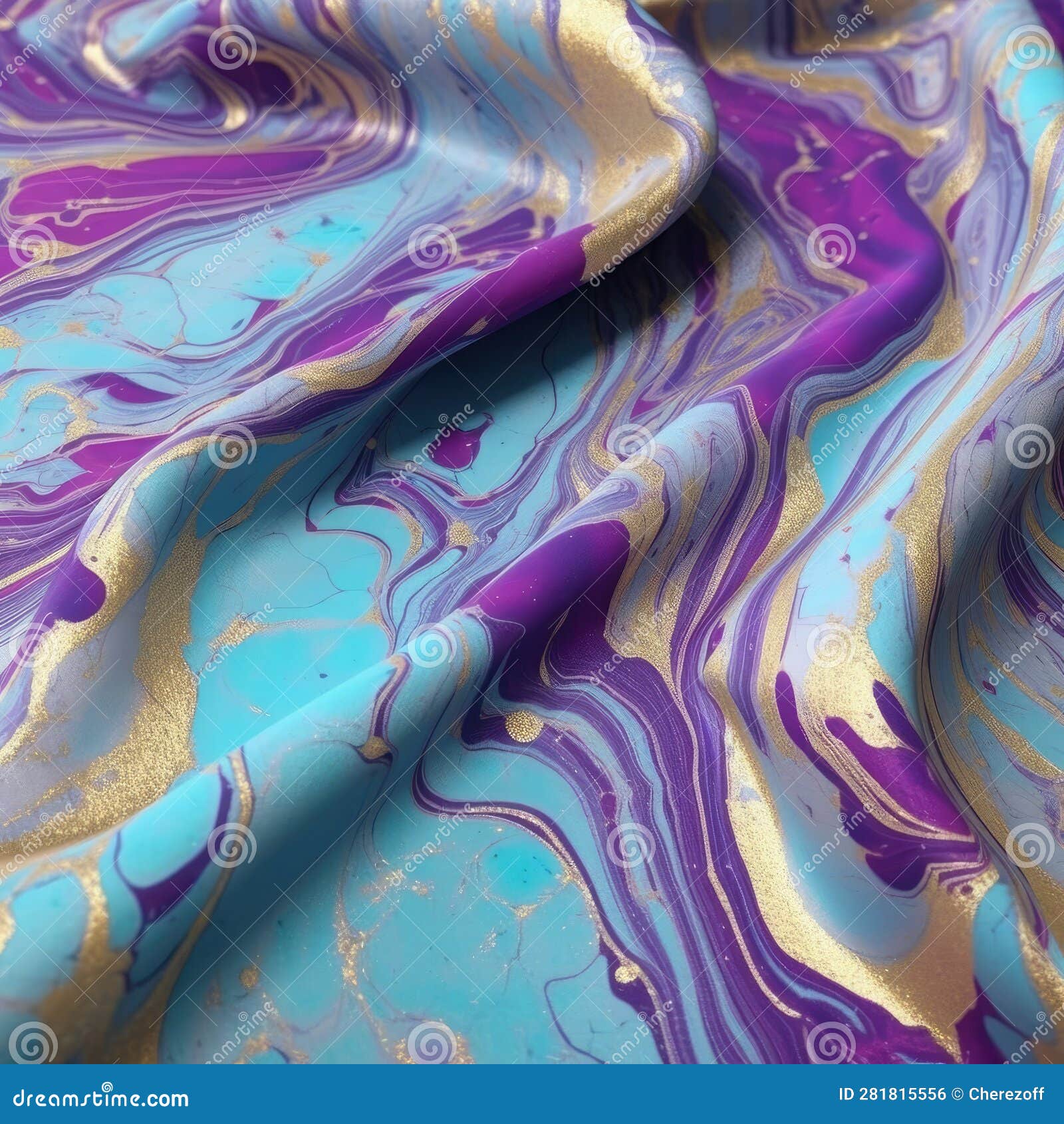 Fabric with Marble Pattern and Interspersed with Gold Elements Stock ...