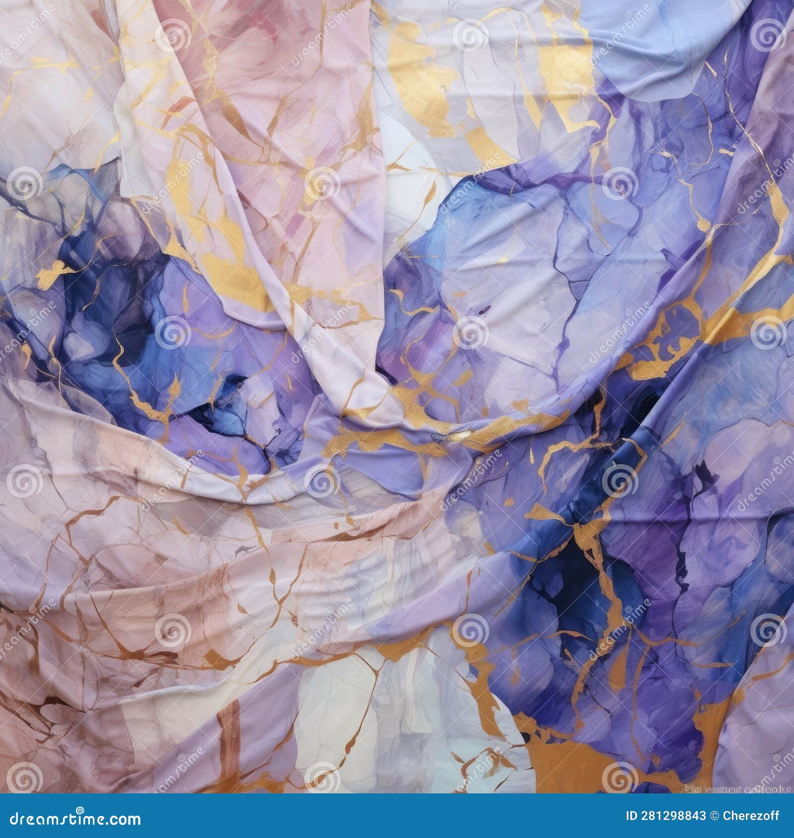 Fabric with Marble Pattern and Interspersed with Gold Elements Stock ...