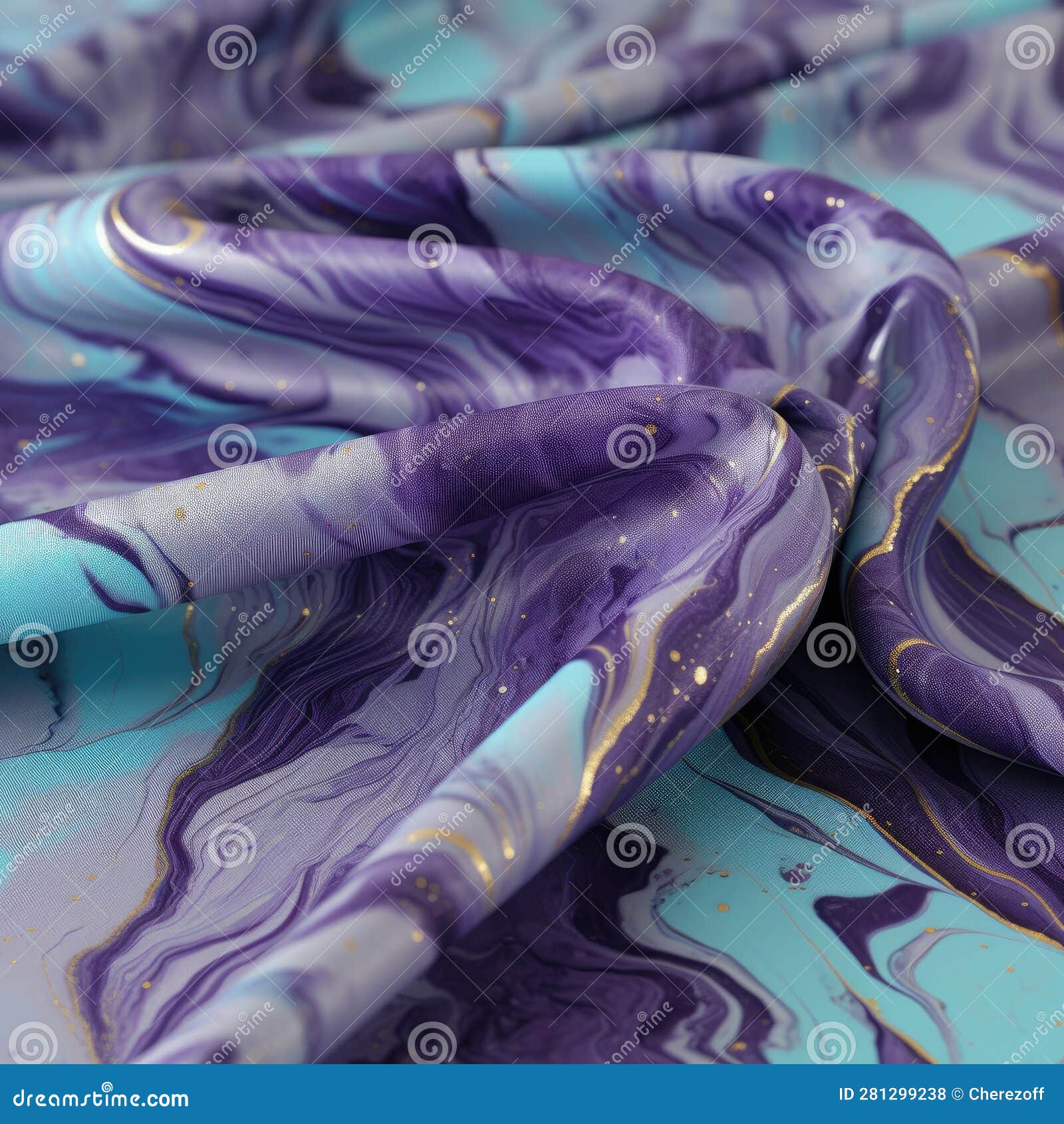 Fabric with Marble Pattern and Interspersed with Gold Elements Stock ...