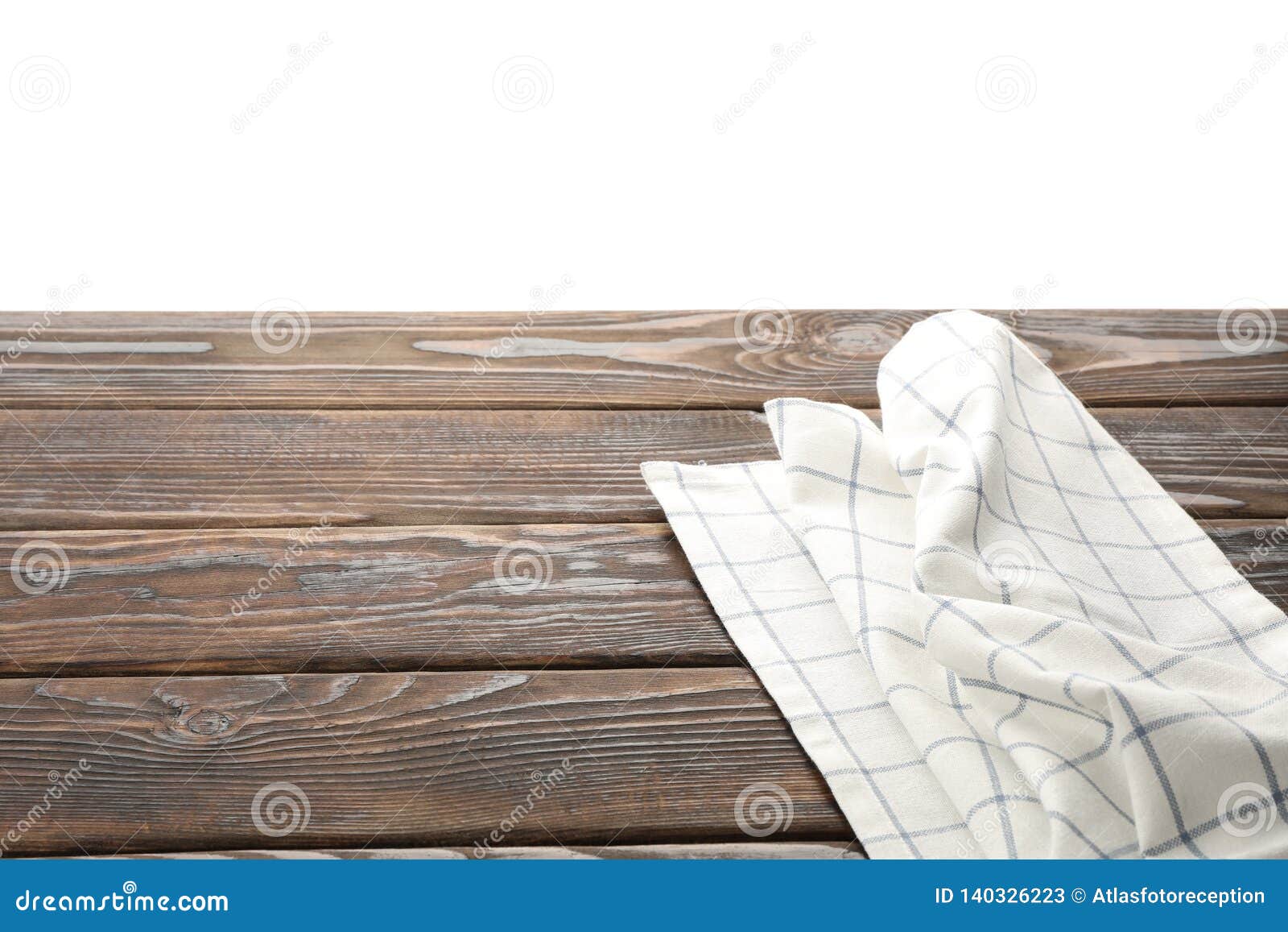 Fabric Napkin on Table Against White Background Stock Image - Image of ...