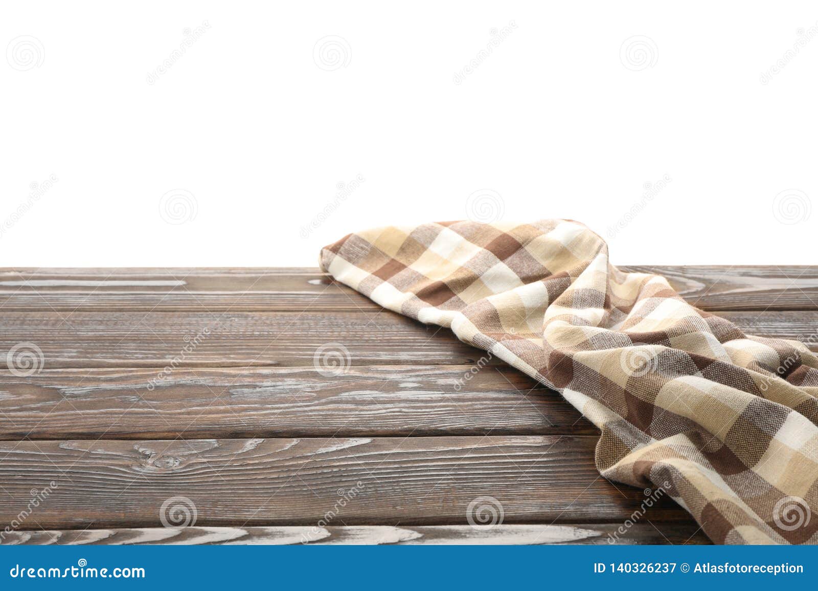Fabric Napkin on Table Against White Background Stock Image - Image of ...
