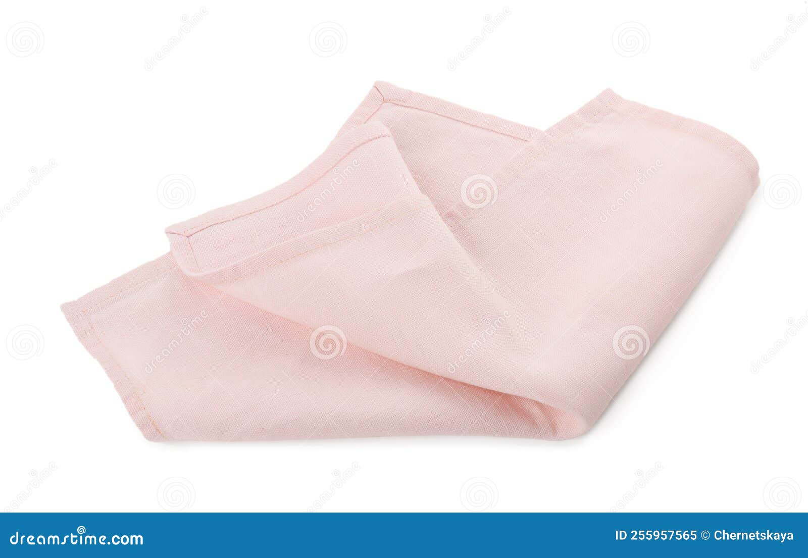 Fabric Napkin for Table Setting on White Background Stock Image - Image ...