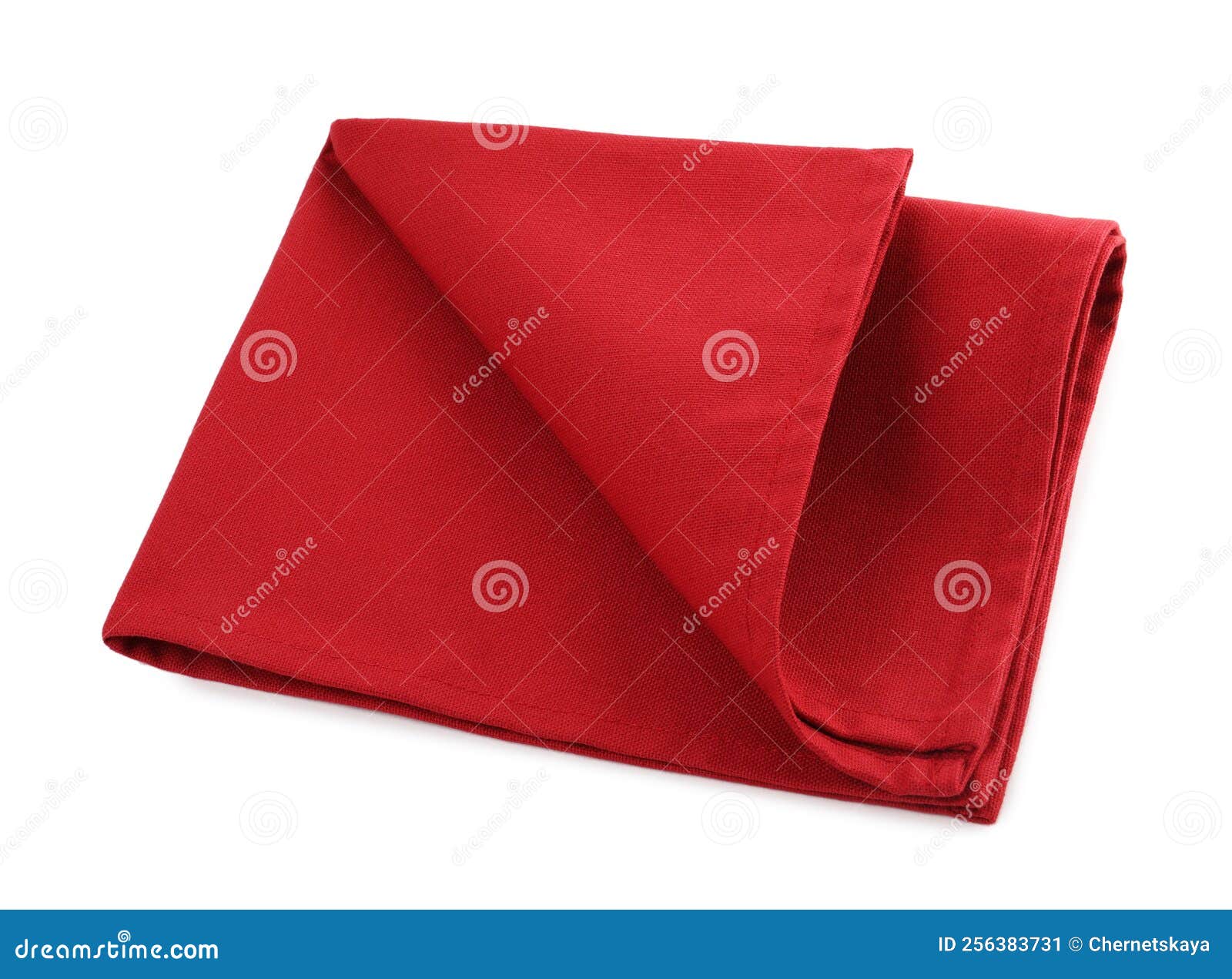 Fabric Napkin for Table Setting on White Background Stock Image - Image ...