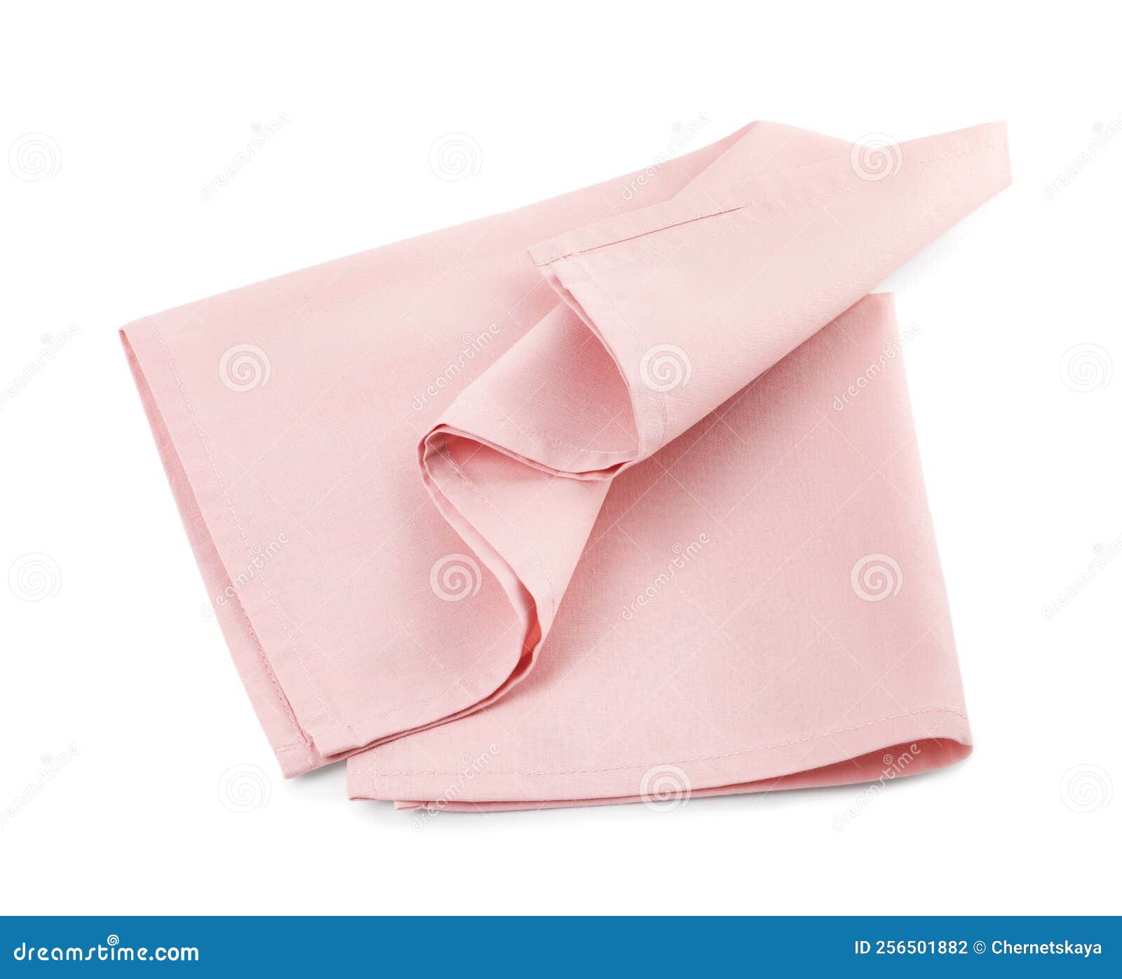 Fabric Napkin for Table Setting on White Background Stock Photo - Image ...