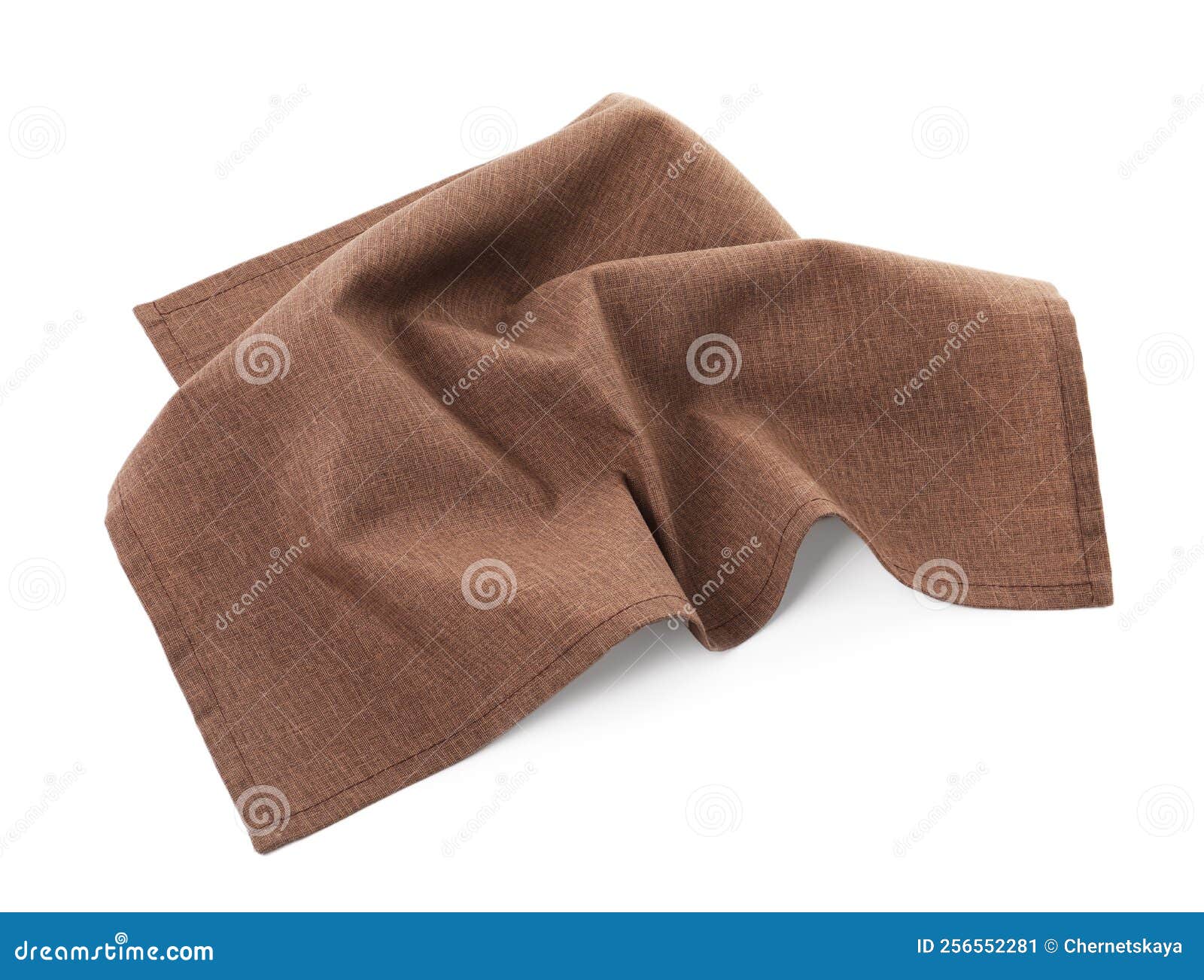 Fabric Napkin for Table Setting on White Background Stock Image - Image ...