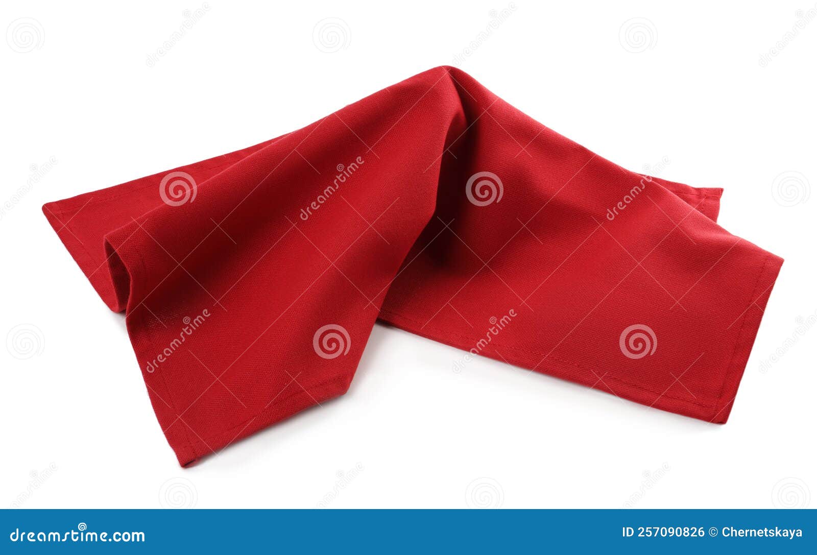 Fabric Napkin for Table Setting on White Background Stock Photo - Image ...