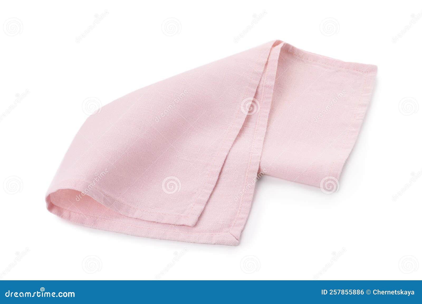 Fabric Napkin for Table Setting on White Background Stock Photo - Image ...