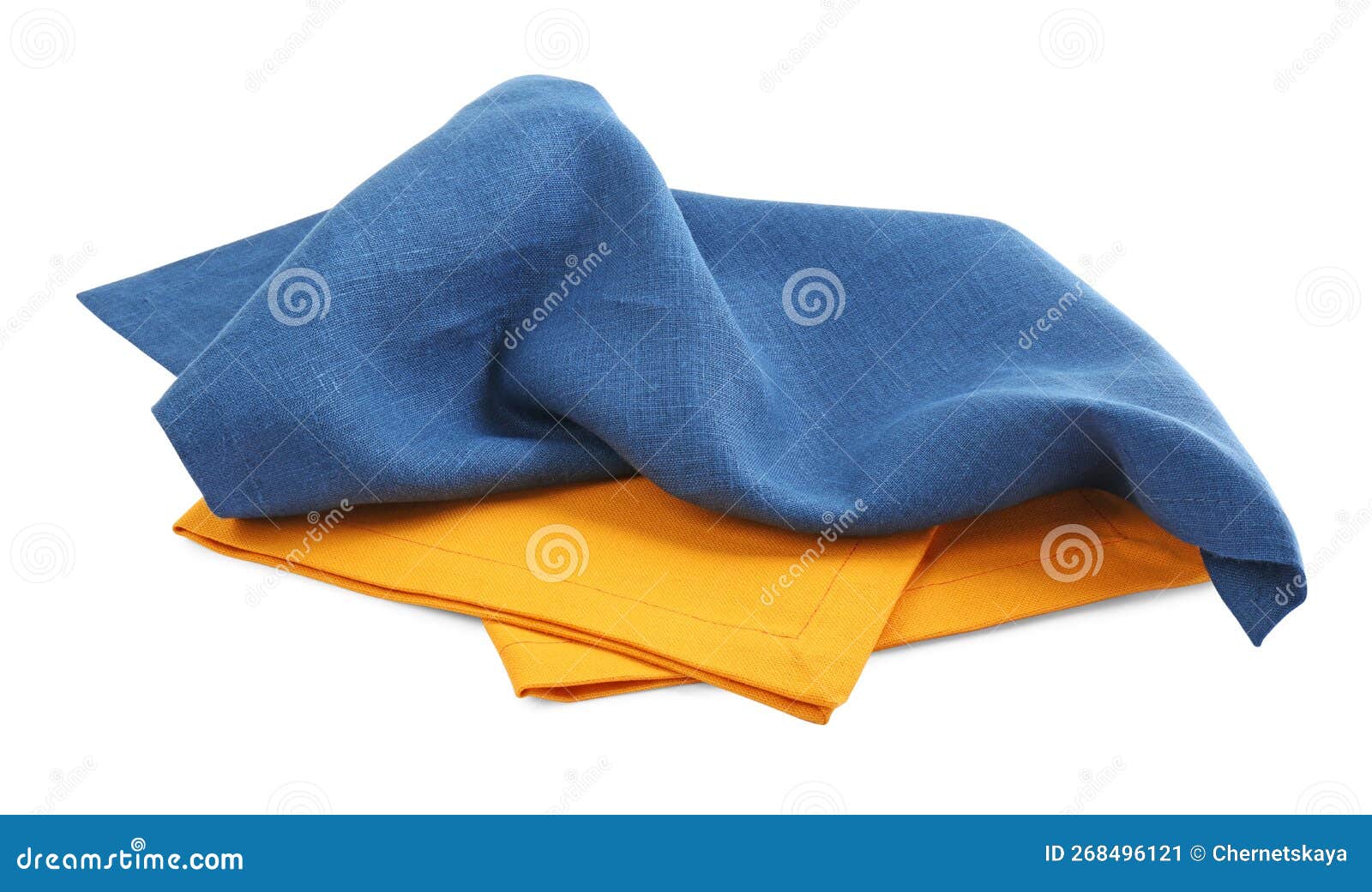 Fabric Napkins for Table Setting on White Stock Image - Image of ...
