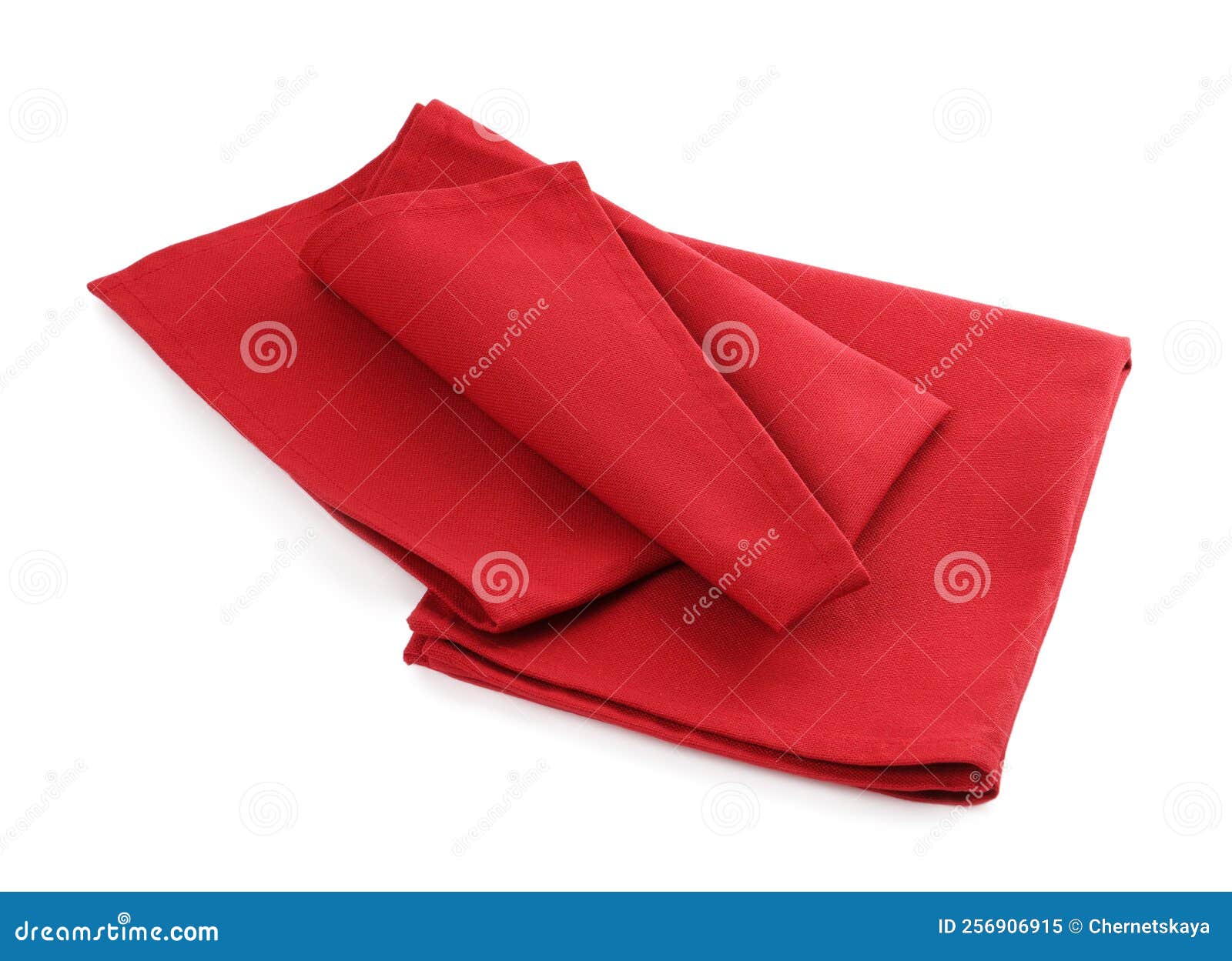 Fabric Napkins for Table Setting on White Background Stock Image ...