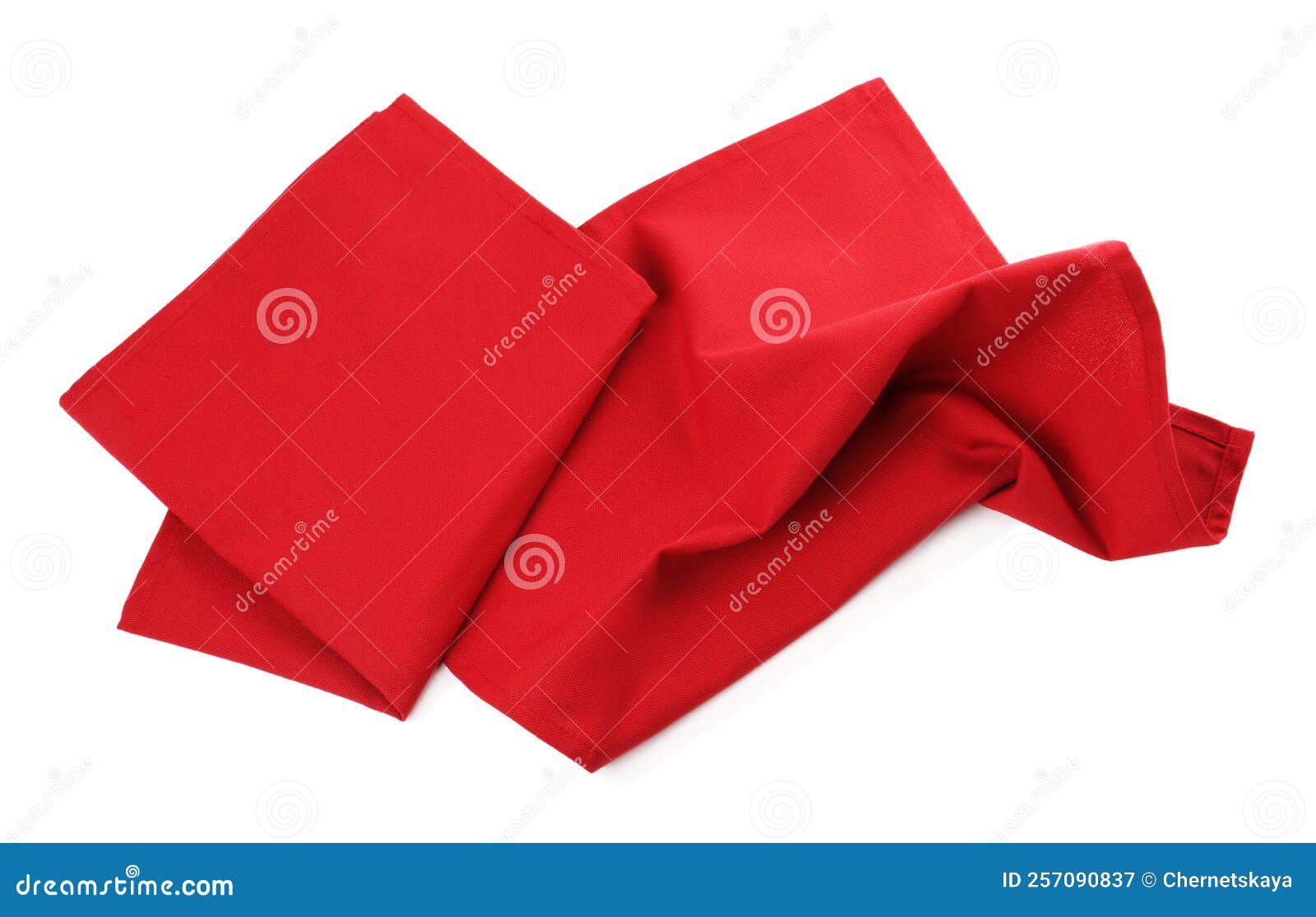 Fabric Napkins for Table Setting on White Background Stock Image ...