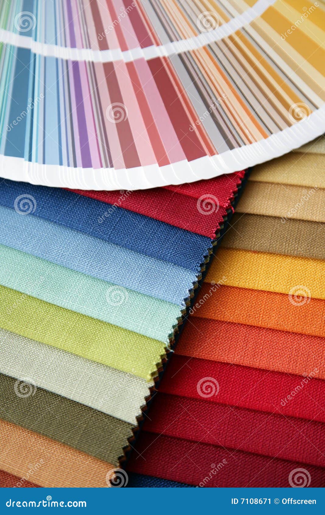 Fabric and Opened Color Card Stock Image - Image of cotton, group: 7108671