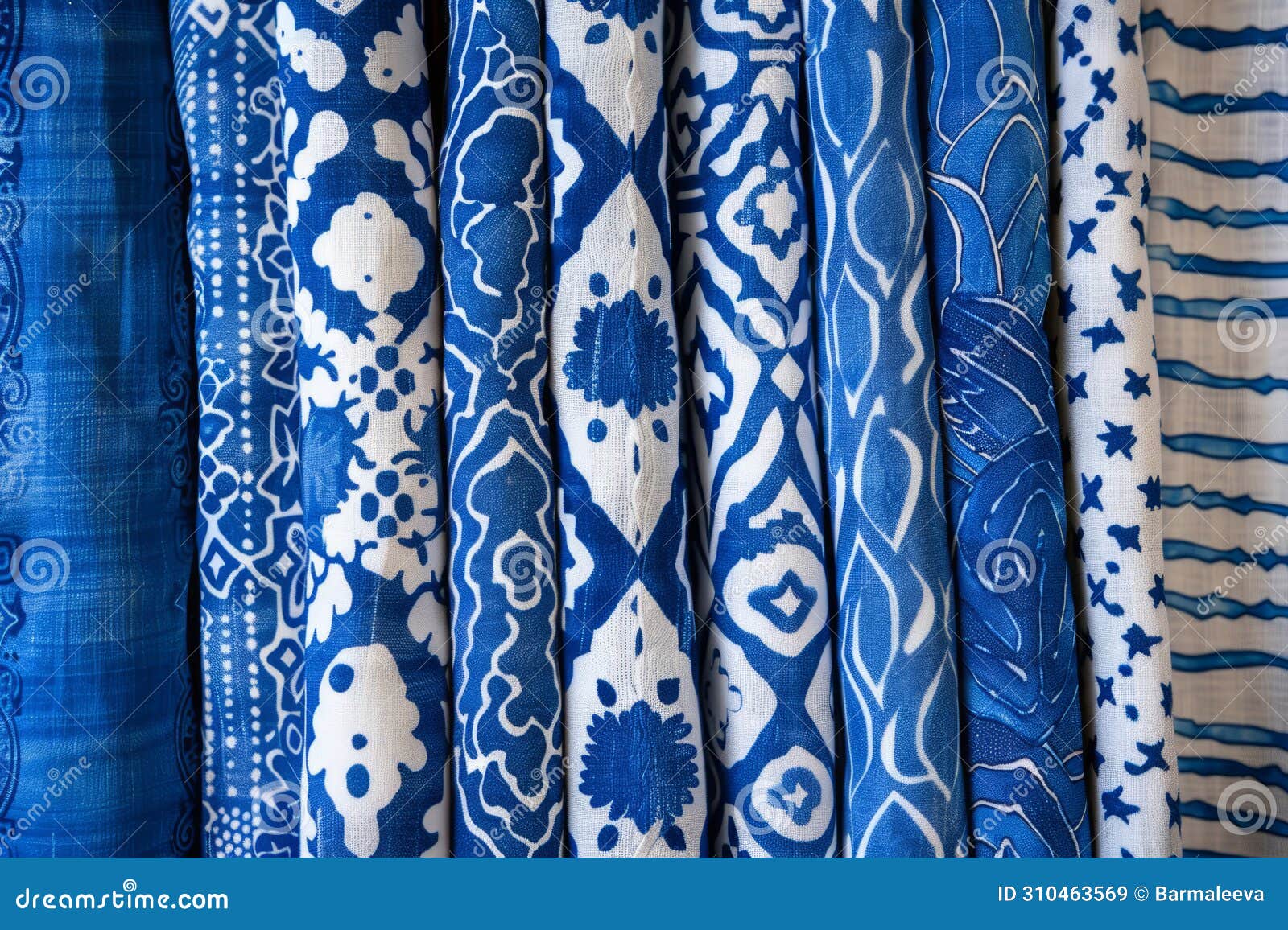 Fabric Pattern Background in Blue Colors. Mix Textile Fabrics Stock ...