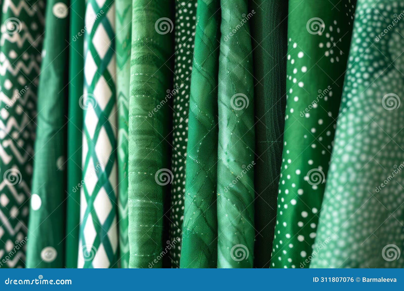 Fabric Pattern Background in Green Colors. Mix Textile Fabrics Stock ...